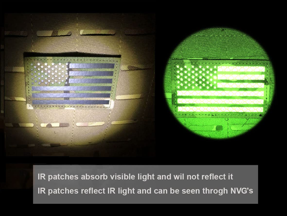 Custom Large 5x3 Inch Infrared IR Laser Cut ID Panel Patch Callsign Patch IR Flag Patch