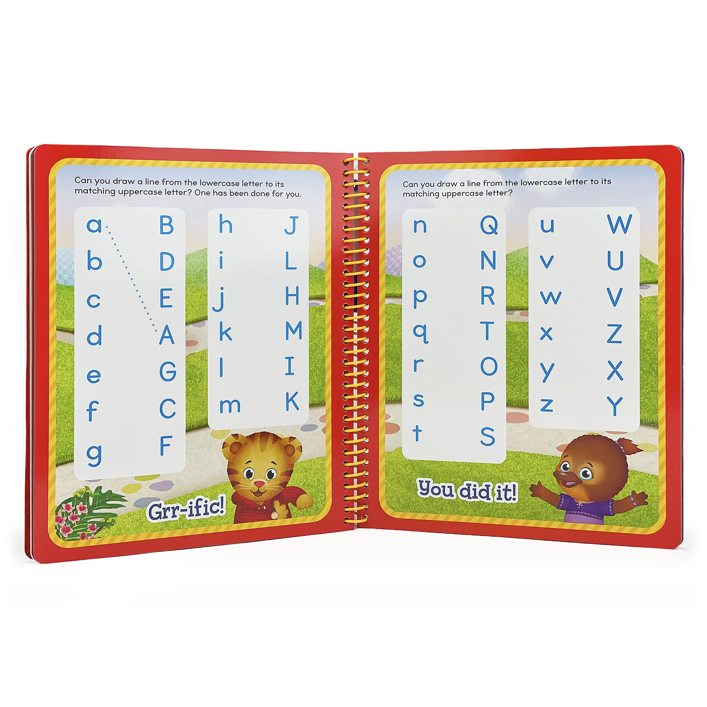 Daniel Tiger's Neighborhood Wipe Clean Writing & Tracing Workbook Skills for Preschool Kids Ages 3 - 5: Practice Pen Control, ABC's, Numbers, Handwriting, Wipe Off Pen Included