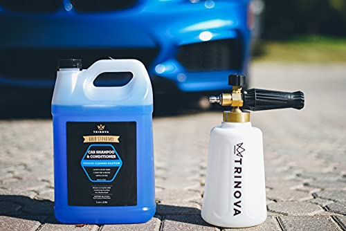 TriNova Foam Cannon and Gallon Car Wash Soap Kit Best Set for Detailing Trucks or SUVs (Kit w/1Gal Soap)