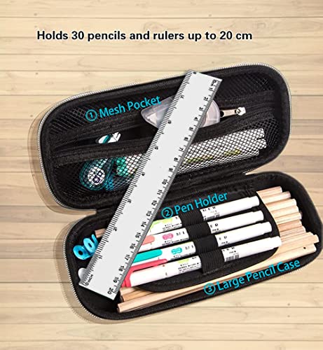 GANNEPIE 3D Decompression Stereo Cartoon Cute Pencil Case Holder EVA Carrying Pen Bag Pouch Simple Stationery for Adults Kids Purple Bear