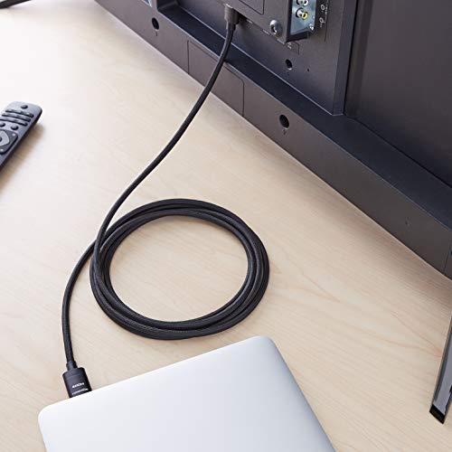 Amazon Basics Premium-Certified Braided HDMI Cable (18Gpbs, 4K/60Hz) - 10 Feet, Black