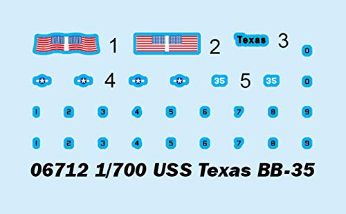 Trumpeter 1/700 US Navy Battleship BB-35 Texas Plastic Model 06712