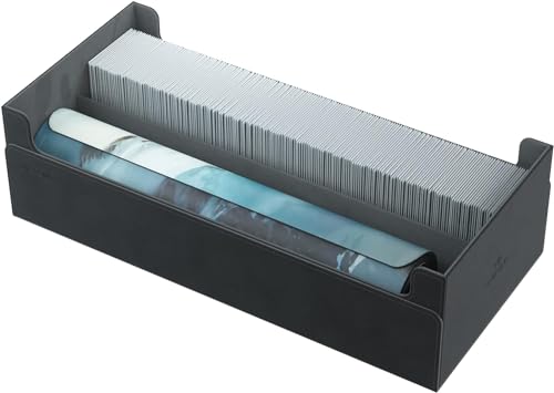Dungeon 1100+ Convertible Deck and Game Accessories Box | Double-Sleeved Card Storage & Protector | Nexofyber Surface | Holds up to 1,000 Cards | Black Color | Made by Gamegenic