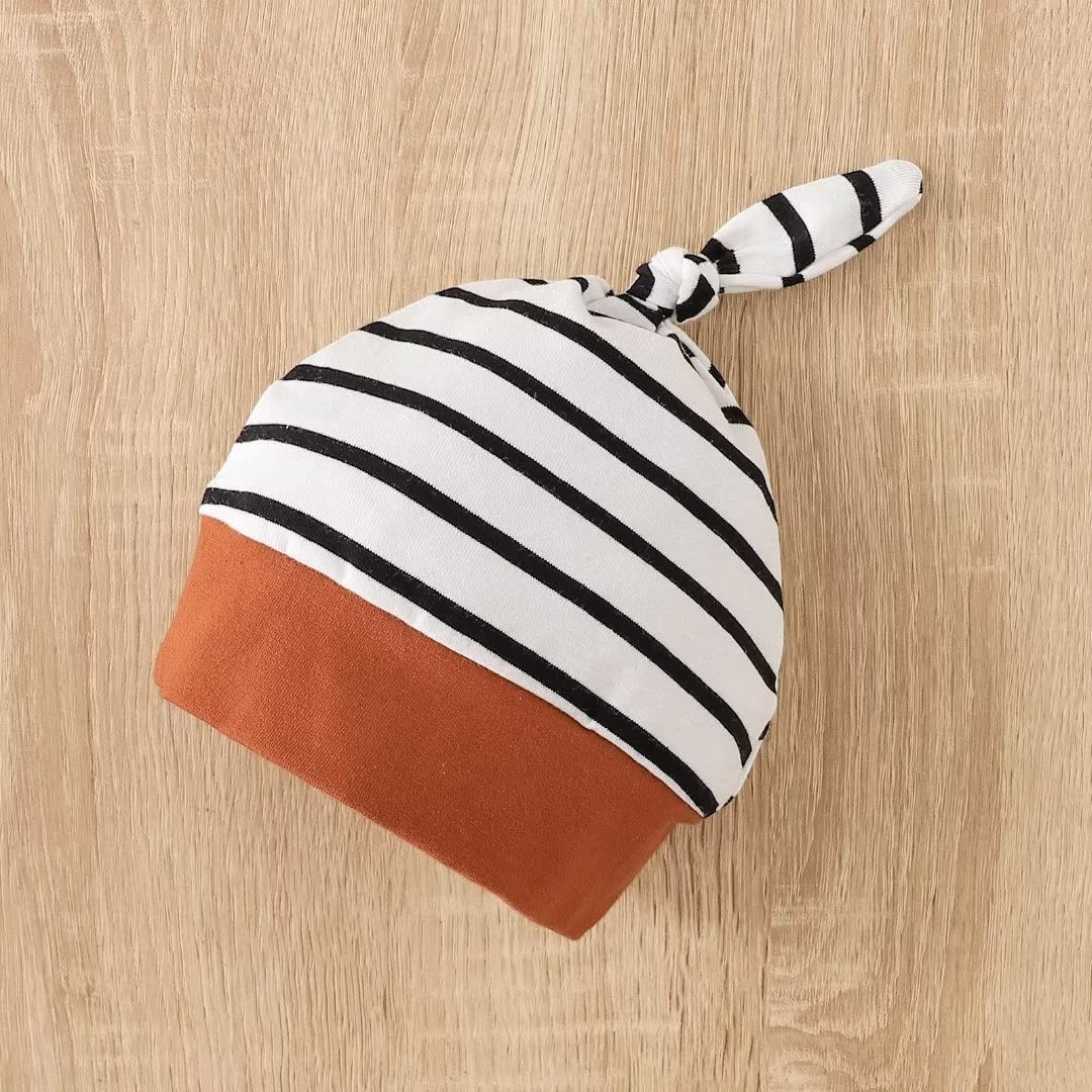 Baby Boy Clothes 0-3 Months Infant Fall Winter Outfits Long Sleeve Stripe Tops+Pants Set,Brown Boy Clothes 0-3M/60CM