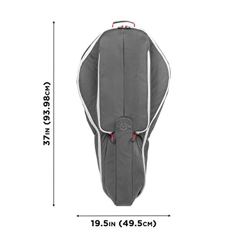 Allen Company Titan Krait Crossbow Case - Soft-Shell Design - Fits Scoped Narrow Limb Crossbows - Oversized Pockets for Bolts, Quivers, and More - Gray/Red - 37" x 19.5"