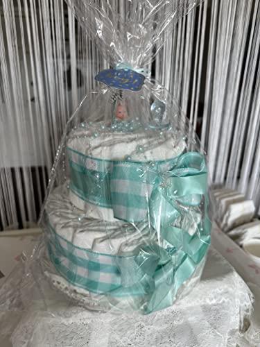 Baby Boy Diaper Cake Three Tier in Blue