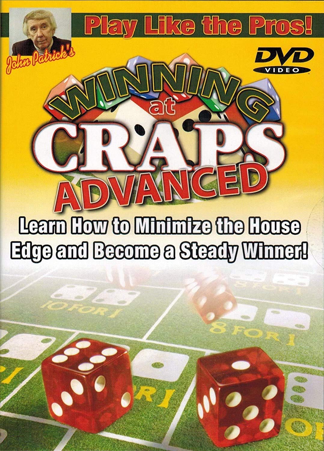 Cyber-Deals Play Like A Pro Craps Pack - Includes 2-Sided Craps & Poker Layout, Authentic Nevada Casino Table-Played Dice, Advanced Instructional Tutorial DVD