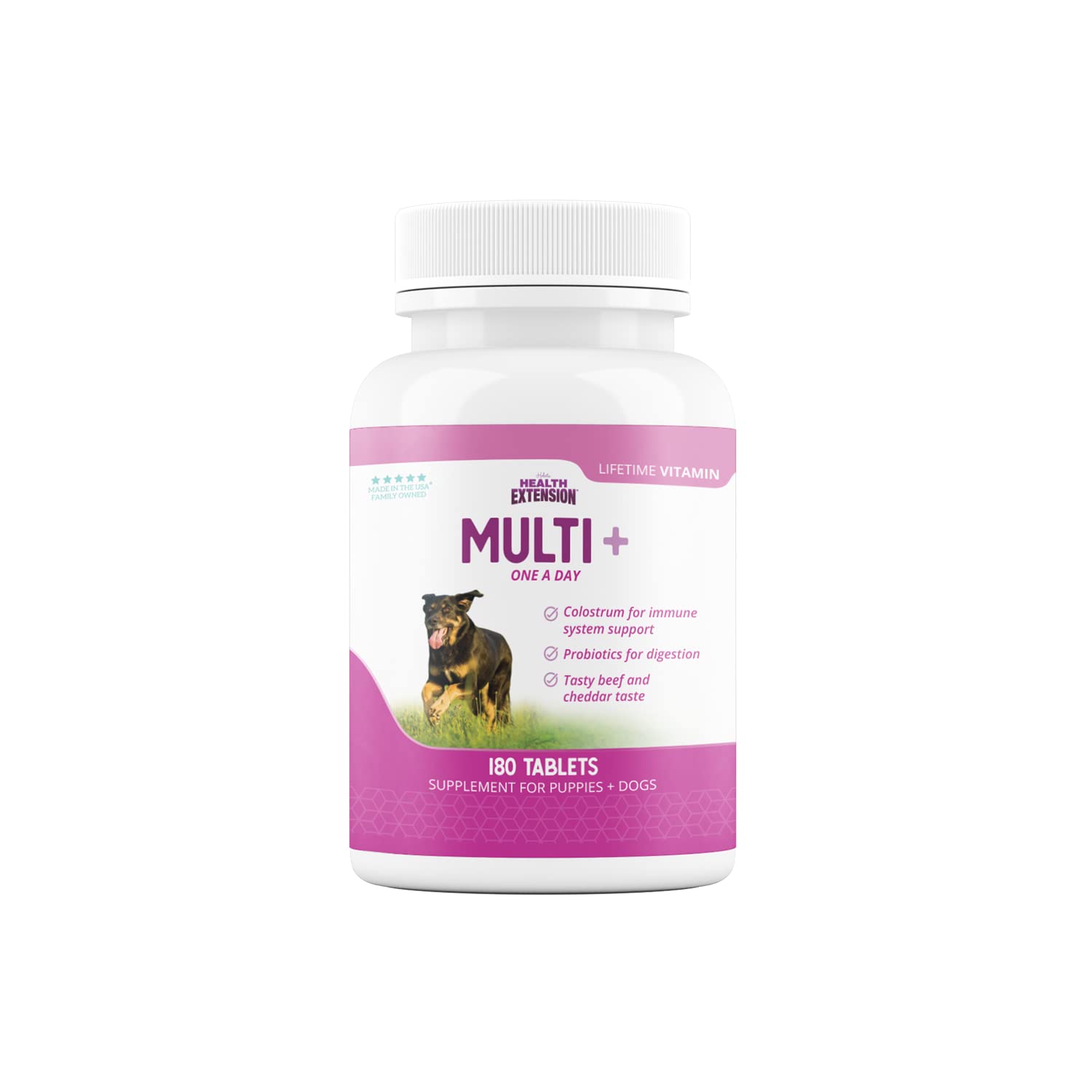 Health Extension Lifetime Multivitamin and Mineral Tablets for Dogs & Puppies, 180 Tablets - Immune, Digestion, Joint Support, Coat & Skin Health