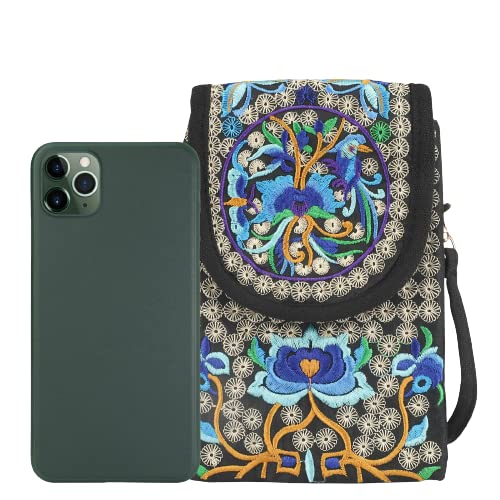 Forever Haru Latest Retro Lady Cell Phone Bag Crossbody Shoulder Wallet Purse Handbag Pouch, Multicolor