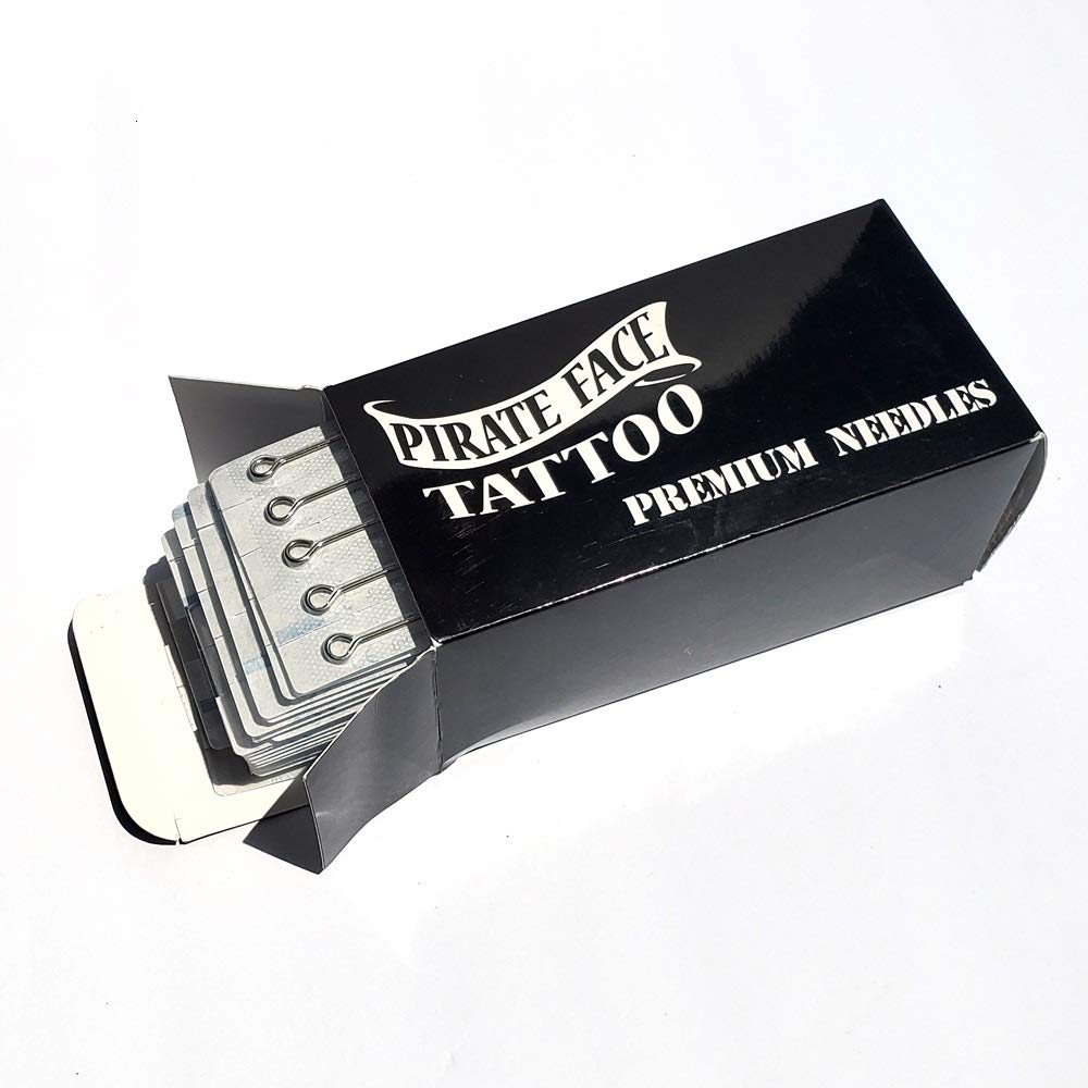 Pirate Face Tattoo PFT 100 pcs Assorted Tattoo Needles - Round Liner, Round Shader, Magnum Needle - 100pk by Pirate Face Tattoo