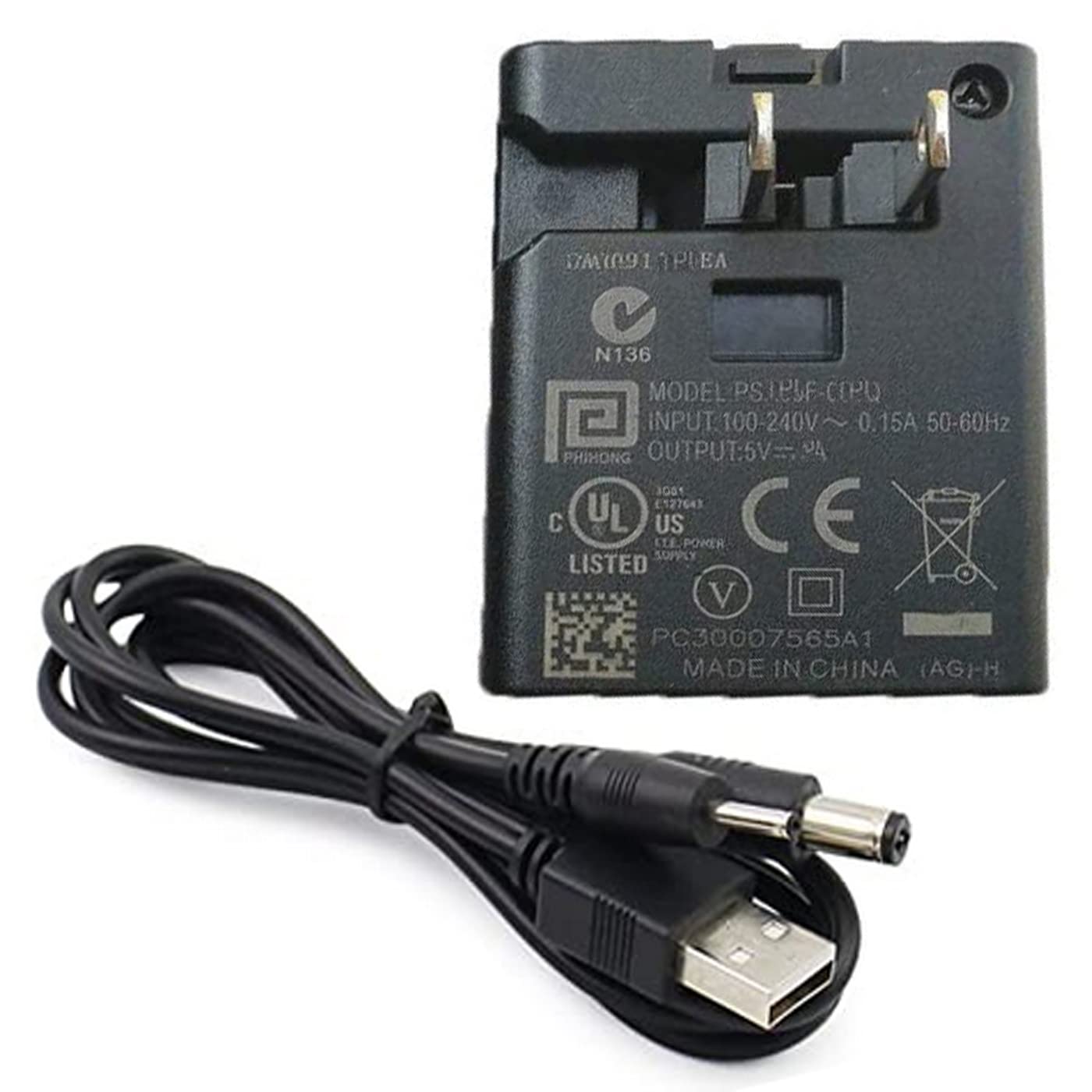 UpBright 5V AC/DC Adapter Wall Charger USB Splitter Cable Dual Charging Cord Compatible with PetTech PT0Z1 PT0Z1A Dog Training Shock Bark Active Collar Pet Tech 1200ft Range Rechargeable Power Supply