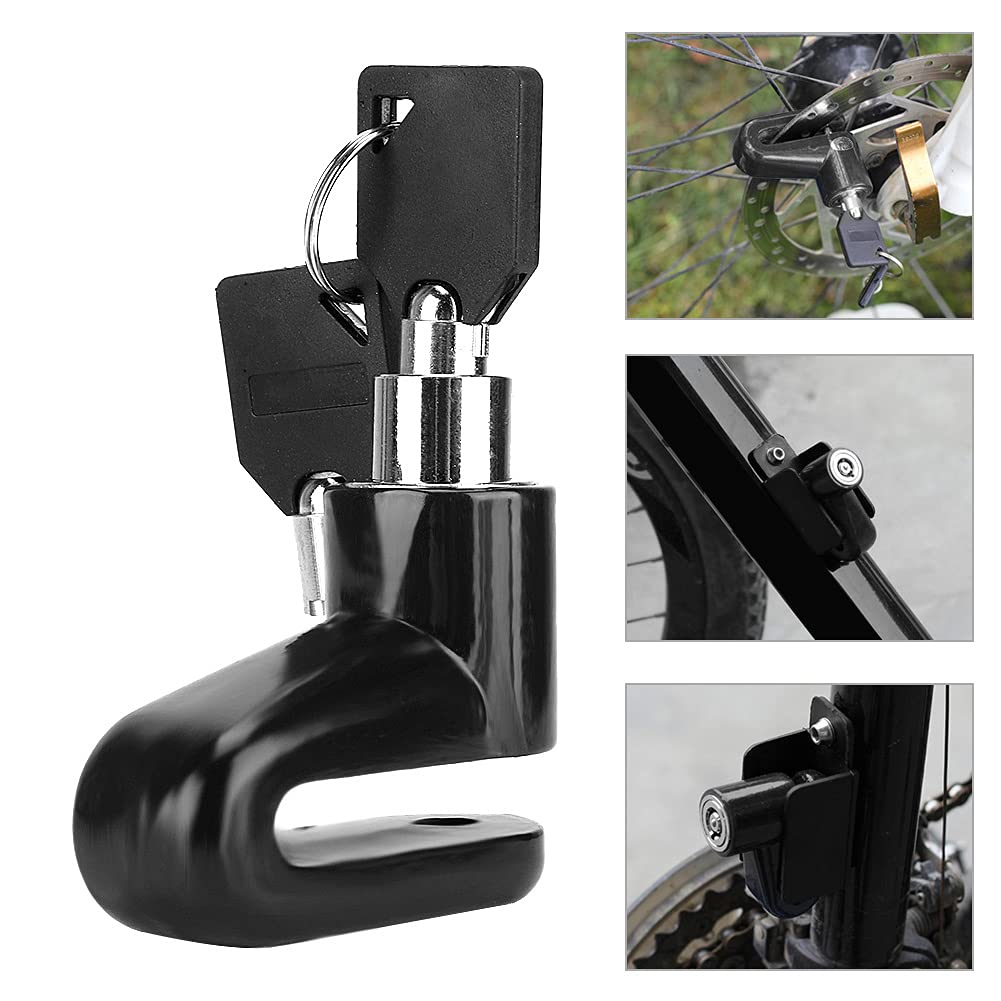 Brake Lock, Disc Lock, Durable Sturdy Convenient Professional Use for Bike General Purpose Motorcycle(black)