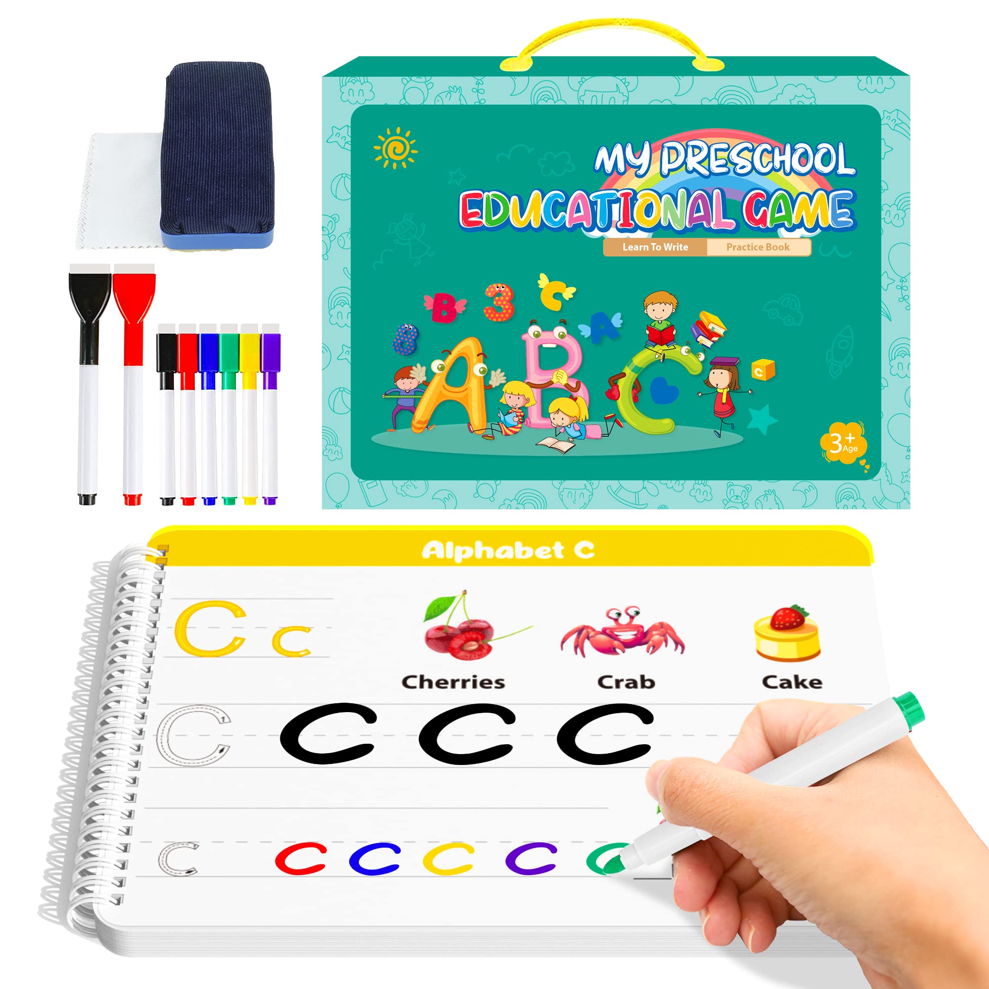 Toddler Melissa and Doug Toys, Kindergarten Workbooks ROATEE Montessori Learning Toys for Toddlers 2-4 Years, Kids Toys Coloring Book Preschool Learning Activities for Ages 2-4 Boy and Girl Baby Toys