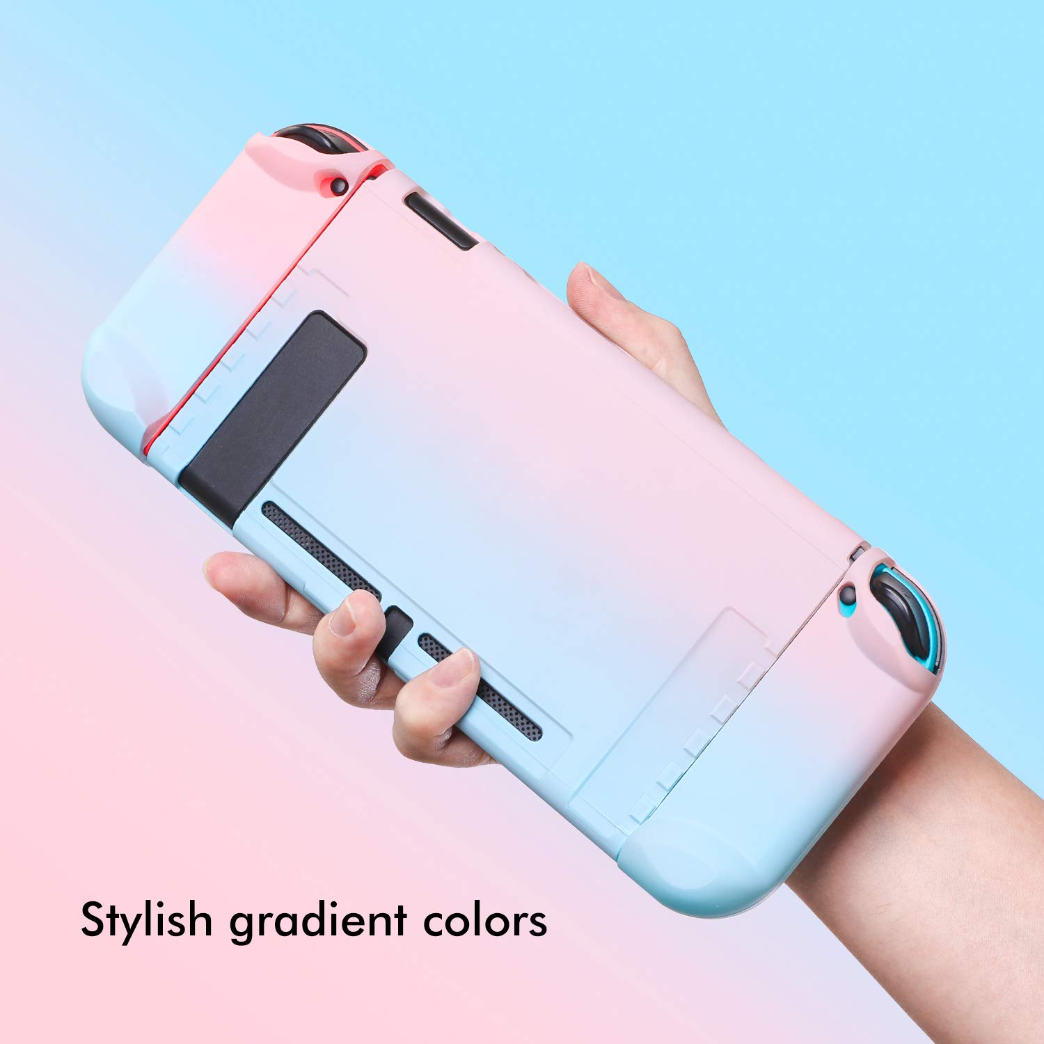 OLYGIVE Protective Case for Nintendo Switch, Hard Cover Case for Nintendo Switch - Pink and Blue