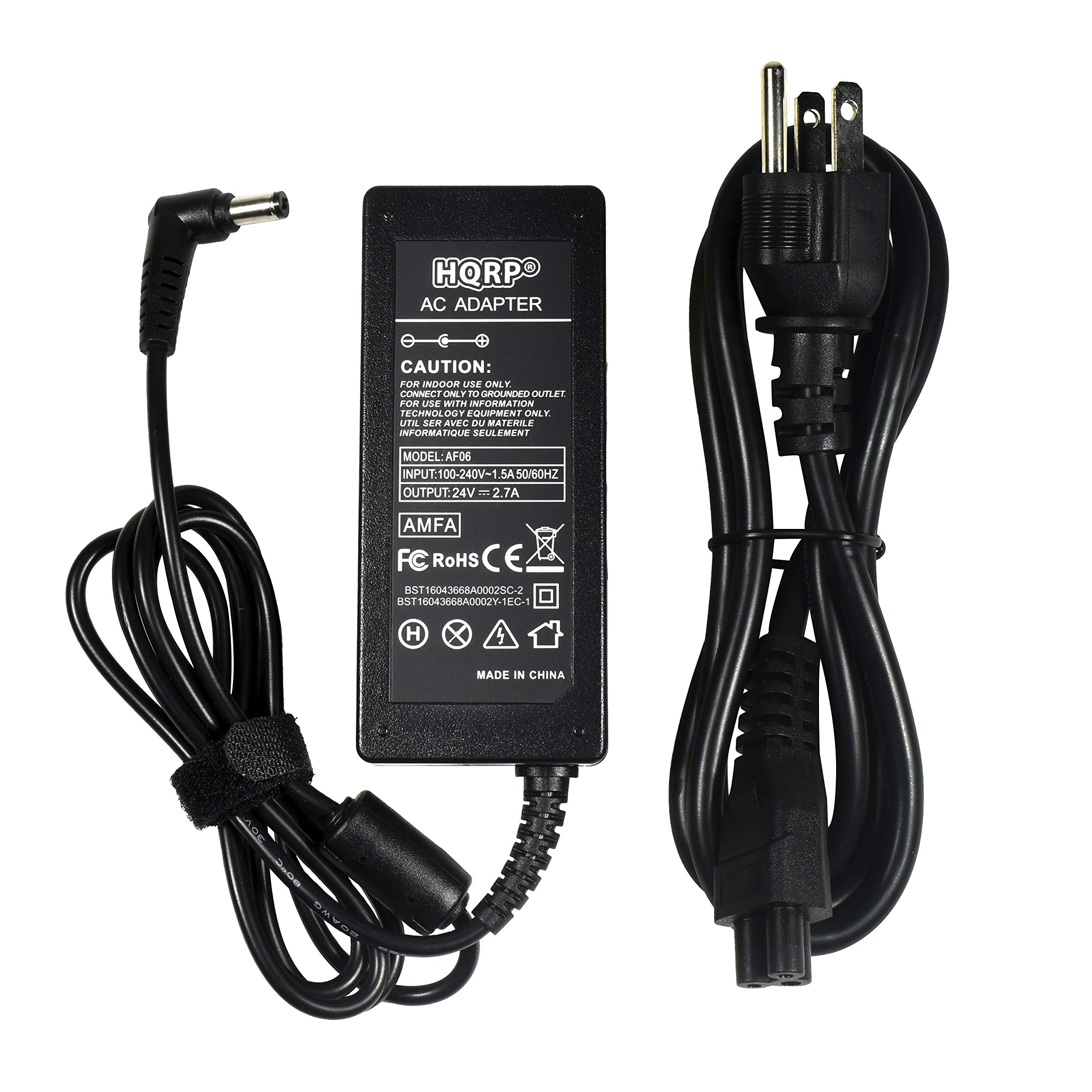 HQRP 24V AC Adapter Compatible with Harman Kardon TNUA2402703 SB26 Advanced Soundbar with Bluetooth and Powered Subwoofer Speaker System Power Supply PSU Cord Adaptor + Euro Plug Adapter