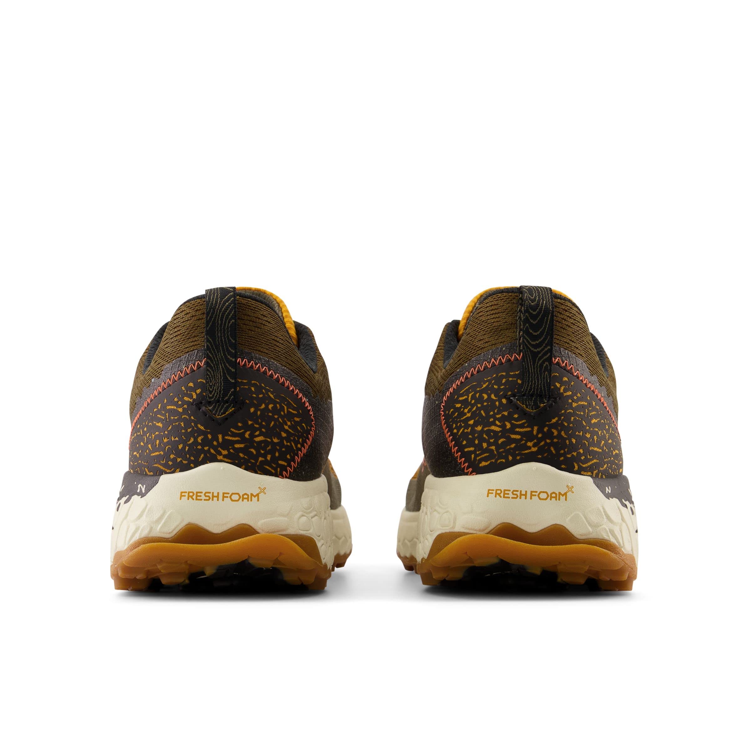 New Balance Men's Fresh Foam X Hierro V7 Running Shoe, Golden Hour/Dark Camo/Black, 11