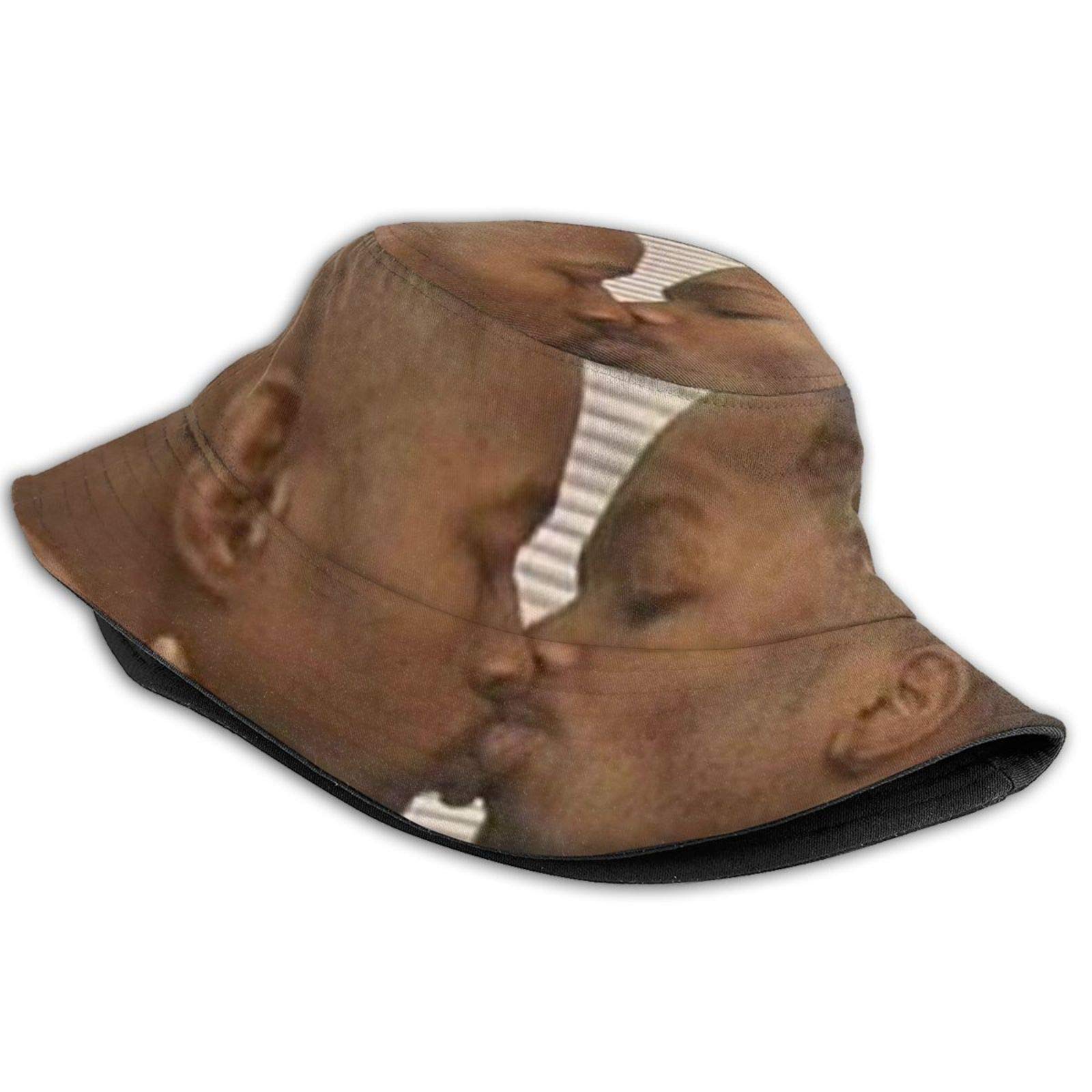 Two Black Men Kissing Meme Unisex Bucket Hat Summer Travel Beach Sun Hats Outdoor Cap