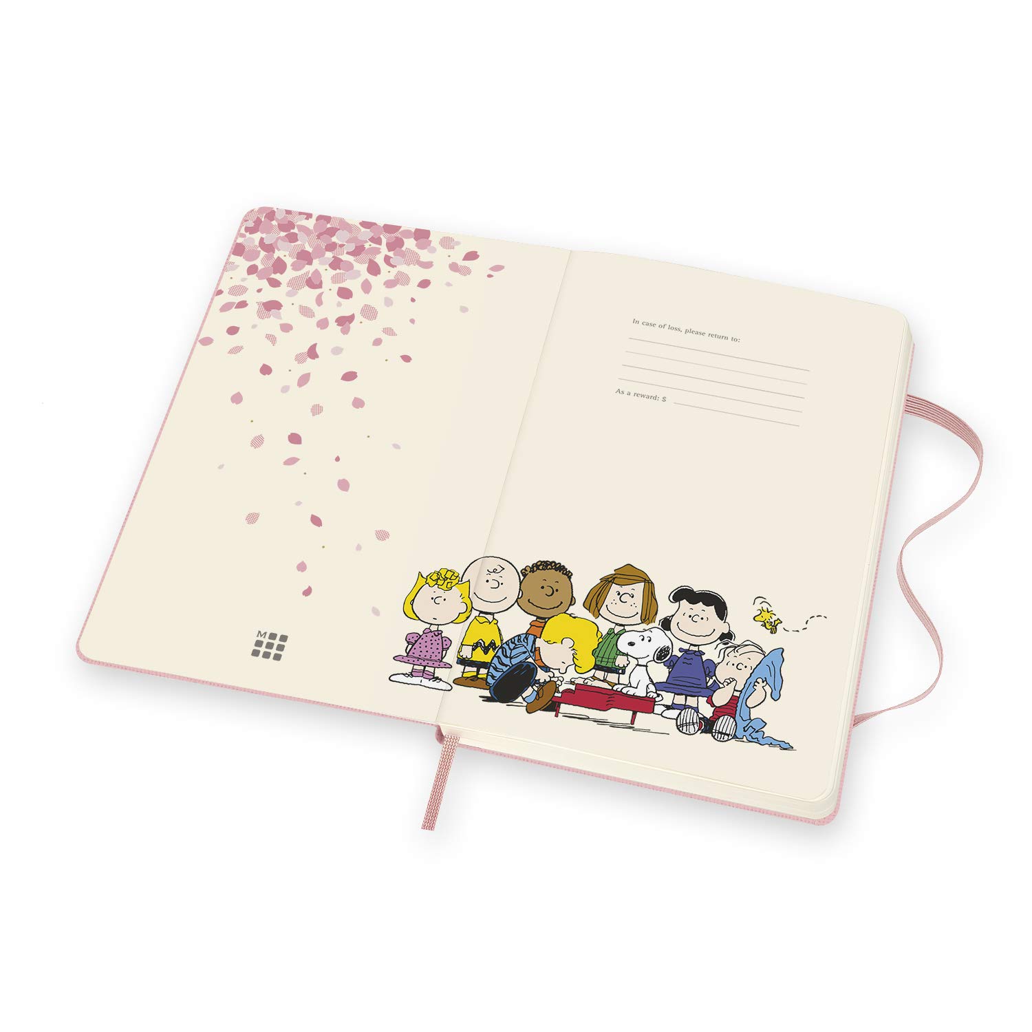 Moleskine Limited Edition Peanuts Sakura Notebook, Hard Cover, Large (5" x 8.25"), Ruled/Lined, Graphic 2, 240 Pages