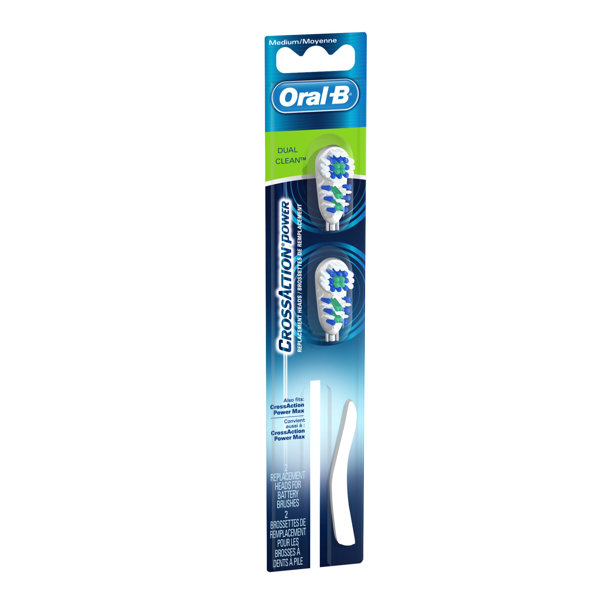 Oral-B CrossAction Power Dual Clean Replacement Medium Bristle Heads, 2-Count (Pack of 3)