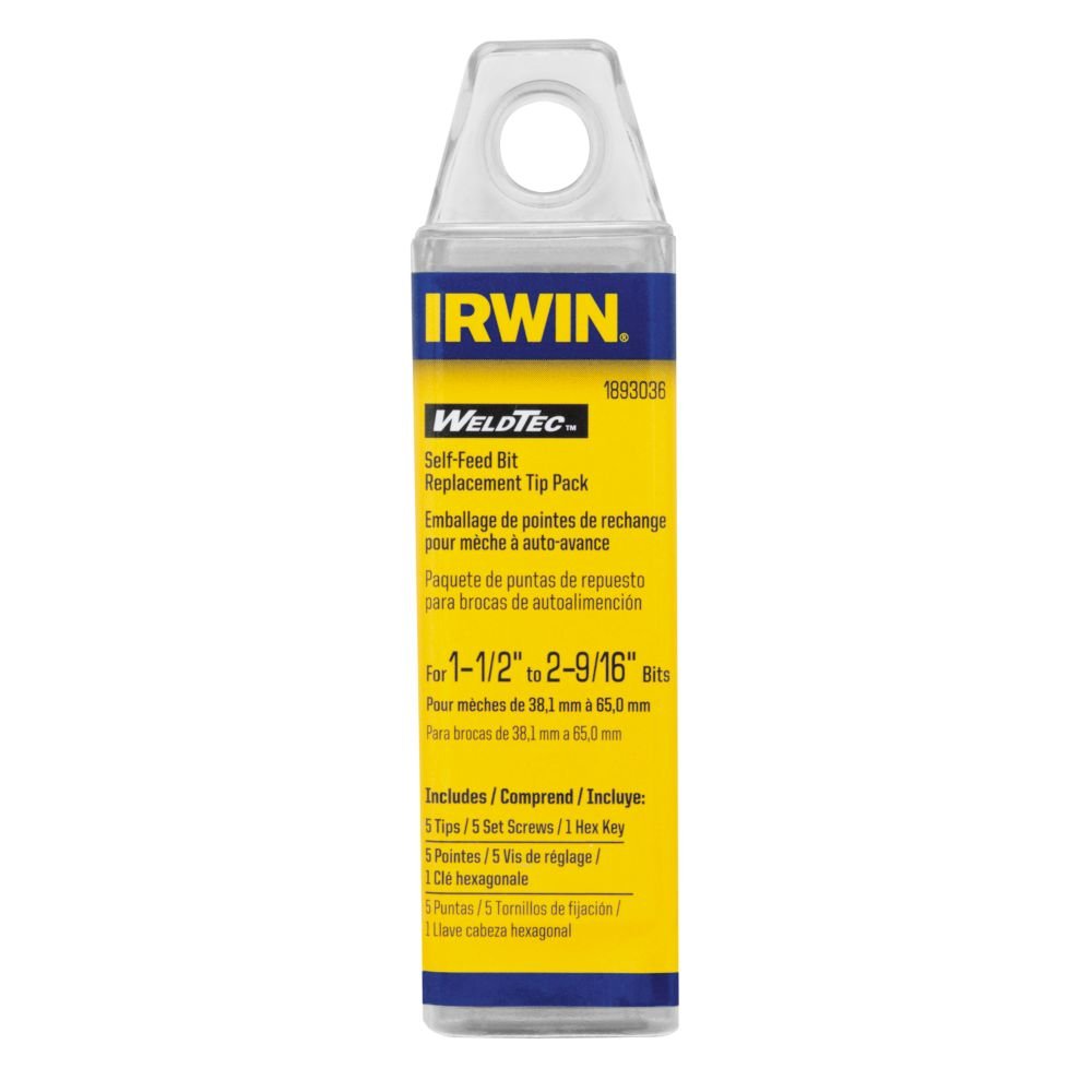 IRWIN IRWIN Tools Replacement Tip for WeldTec Self-Feed Wood Drilling Bits, 1 1/2 to 2 9/16-inch (1893036)