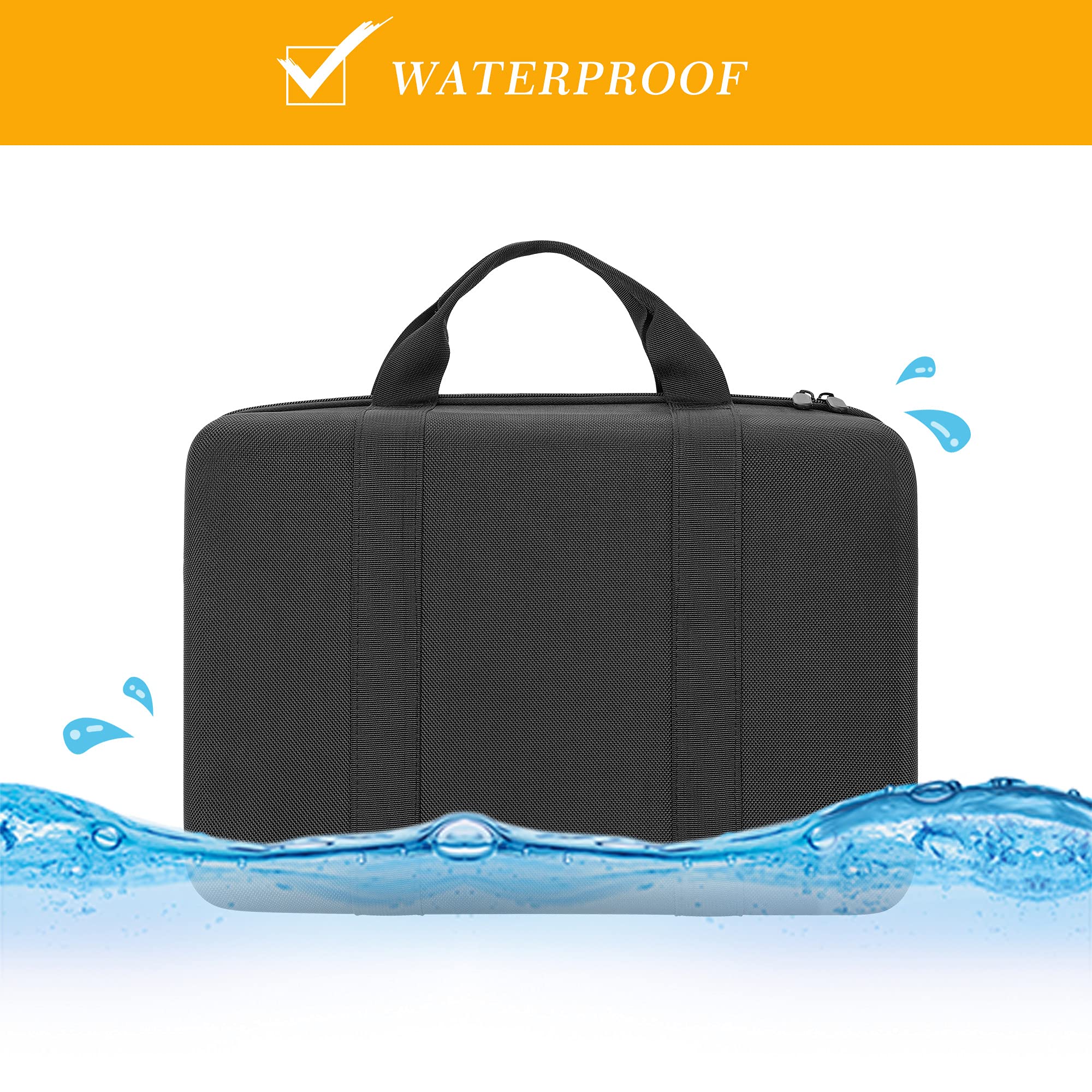RHCOM Sturdy Material Carrying Case Compatible with Playstation 5 and PS5 Digital Edition,Playstation Controller, PS5 Games, Gaming Headset, and Gaming Accessories(Only case)