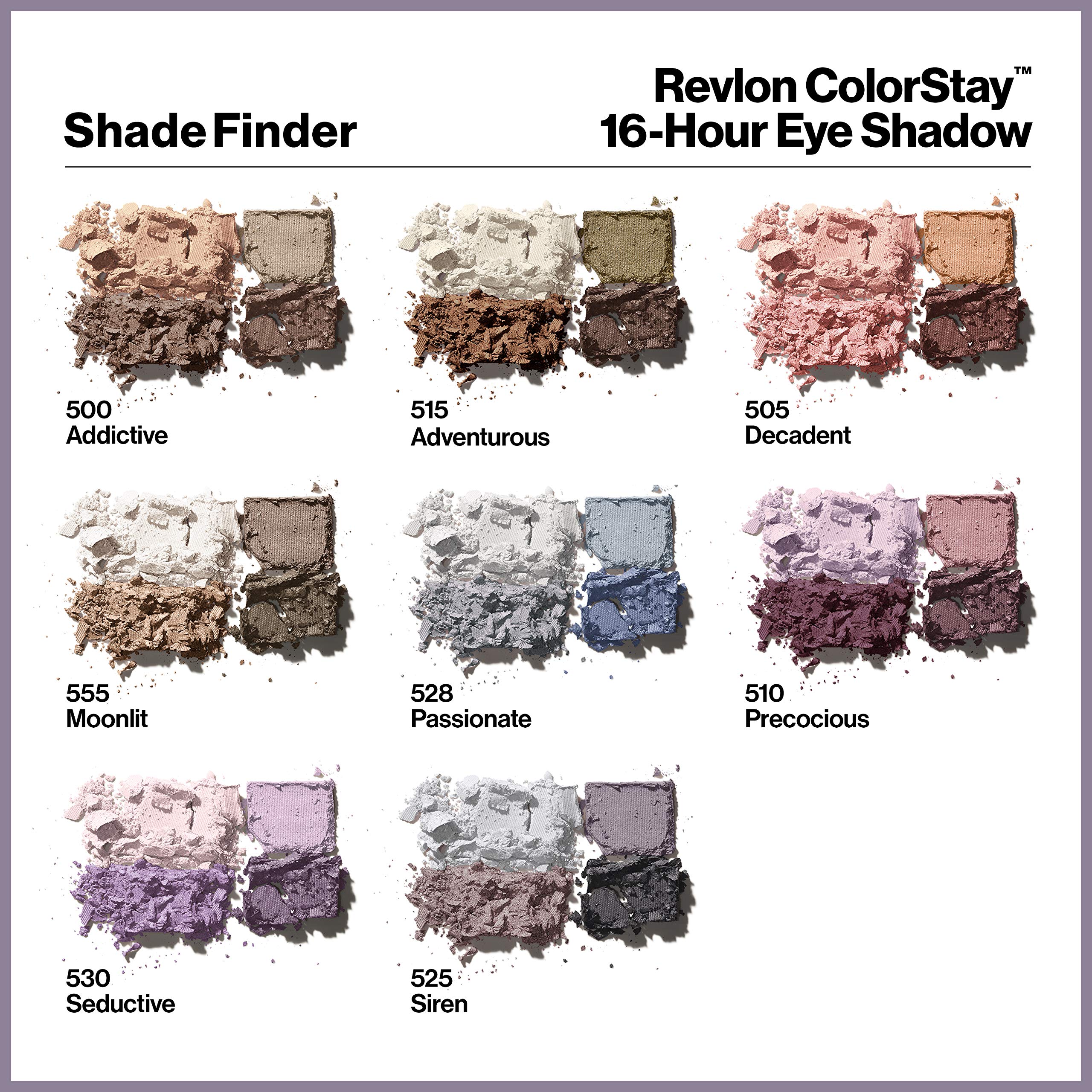 Revlon Eyeshadow Palette, ColorStay 16 Hour Eye Makeup, Velvety Pigmented Blendable Matte & Shimmer Finishes, 510 Precocious, 0.16 Oz,Cream,Powder