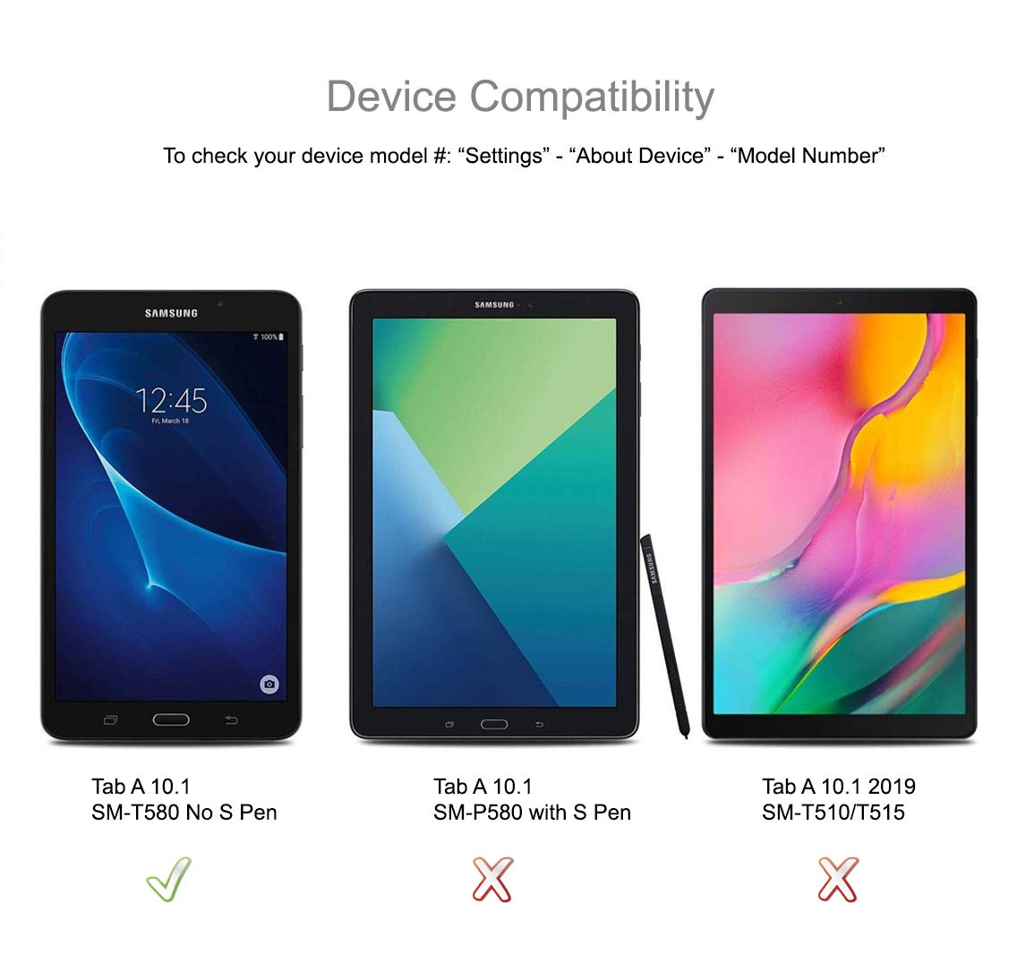 Supershieldz (3 Pack) Designed for Samsung Galaxy Tab A 10.1 (SM-T580, SM-T587 Model 2016 Release) Screen Protector, High Definition Clear Shield (PET)