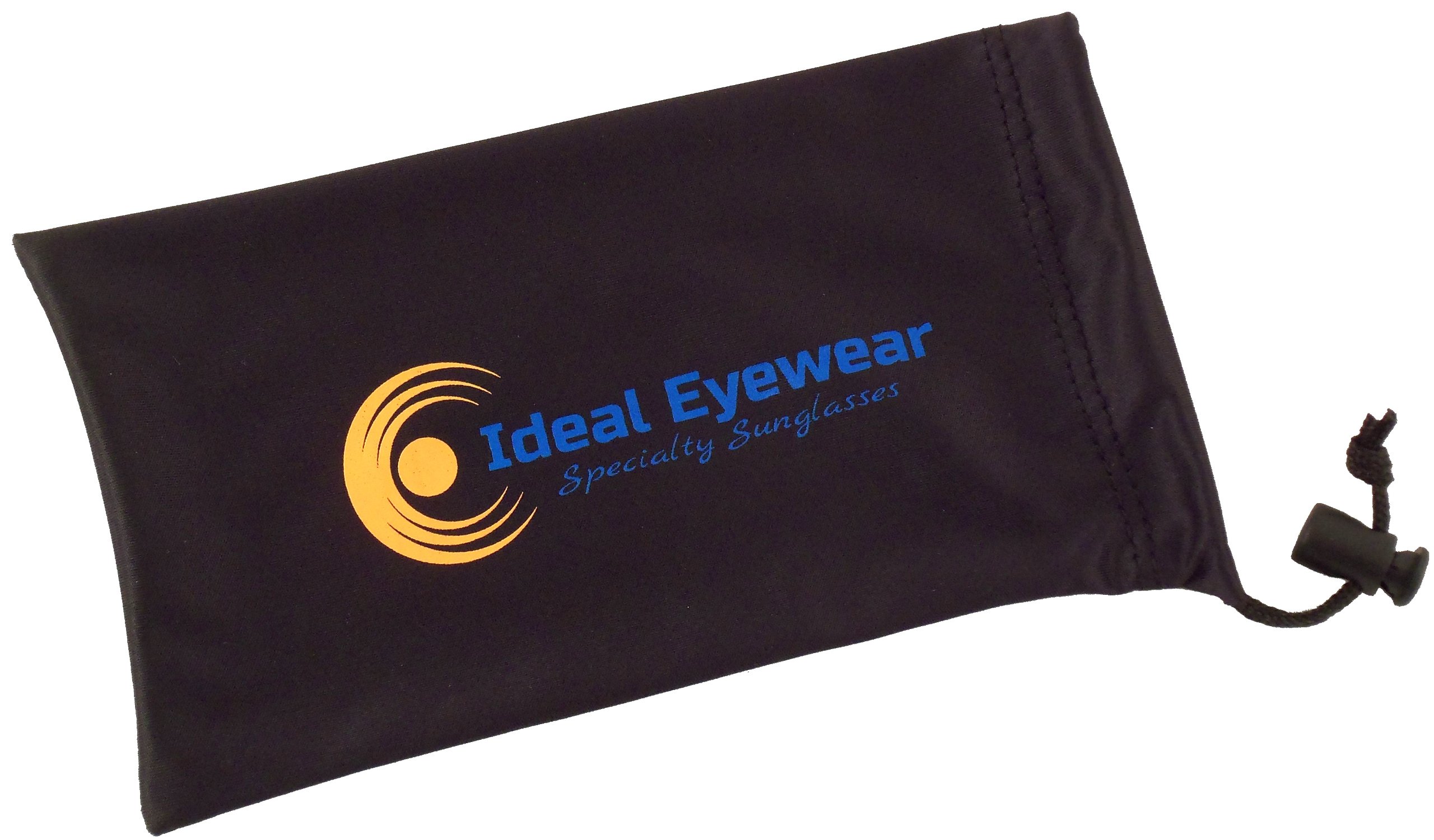 Ideal Eyewear Night Driving Wear Over Glasses Yellow Lens Fit Over Glasses (Black Frame with case, Medium)