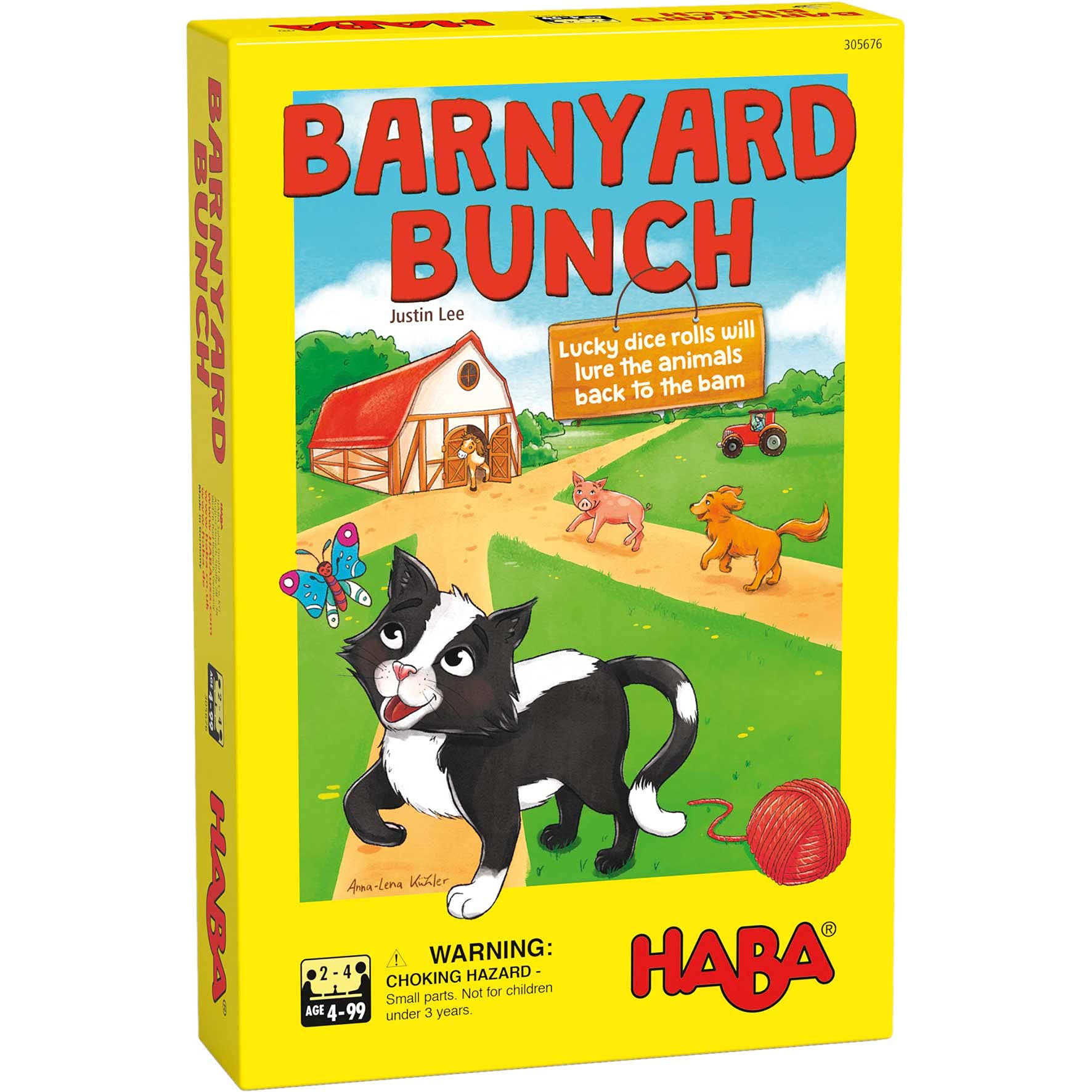 HABA Barnyard Bunch - A Cooperative Dice Rolling Racing Game for Ages 4 and Up (Made in Germany)