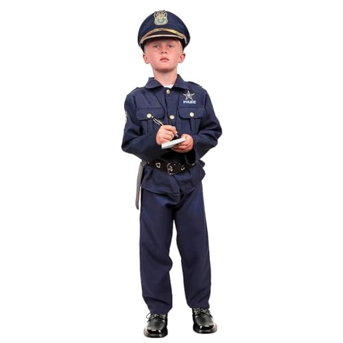 Kangaroo Deluxe Police Costume For Kids I Police Accessories Play Set I 13 Pcs Role Play Cop Costume & Dressup Accessories Include Police Hat, Shirt, Pants, Belt, Holster, and Whistle