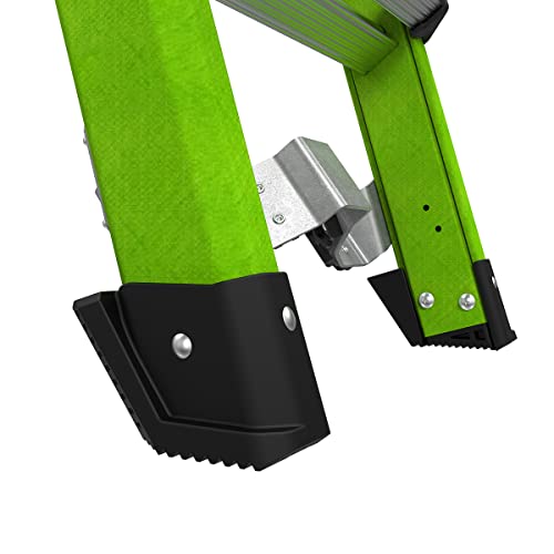 Little Giant Ladders, King Kombo 2.0 XT, Industrial, M6, 6 Ft. A Frame, 10 Ft. Extension, Fiberglass, Type 1AA, 375 lbs Weight Rating, (13936-071), Hi-viz Green