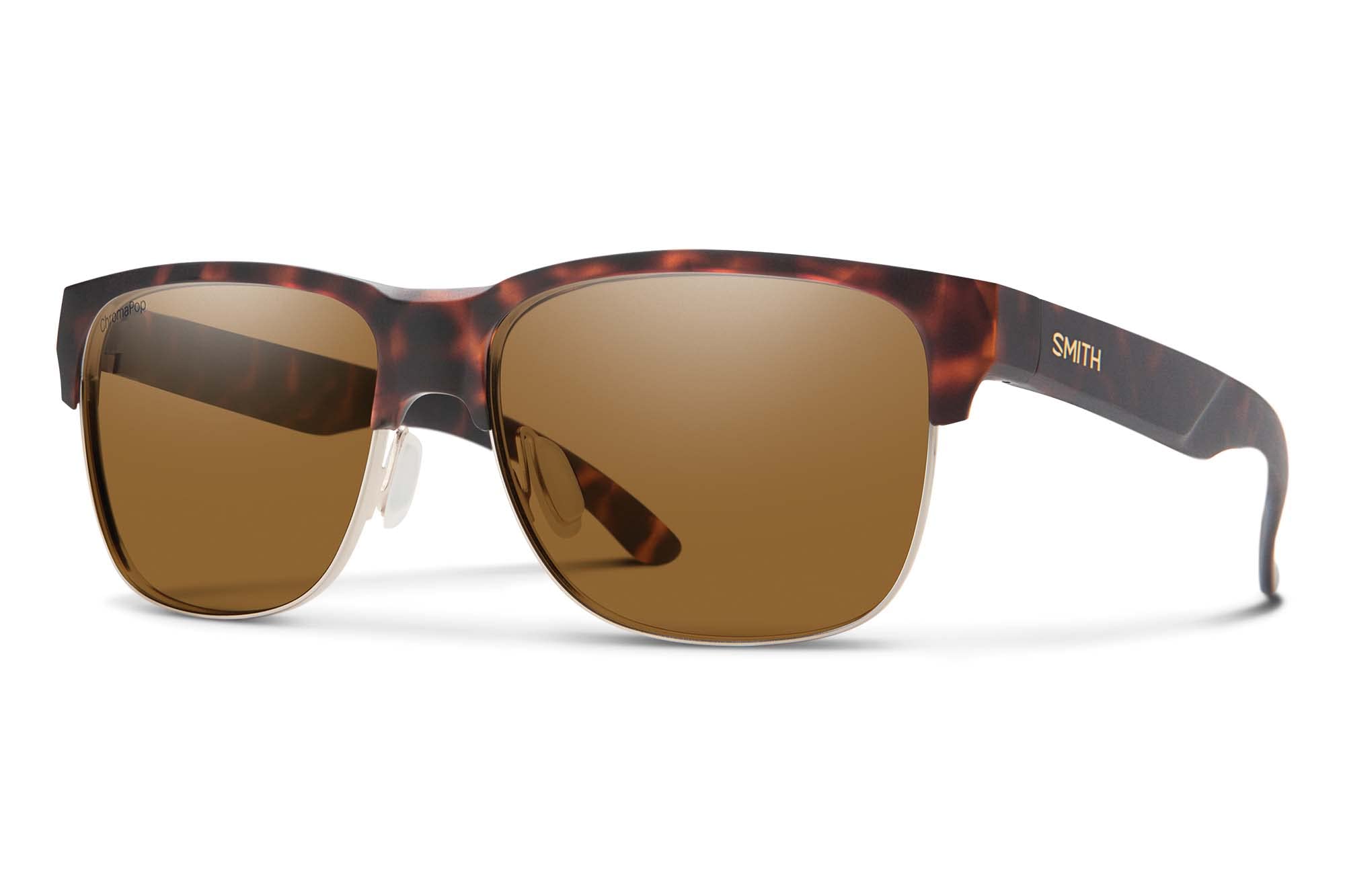 Smith Lowdown Split Lifestyle Sunglasses - Matte Tortoise | Chromapop Polarized Brown
