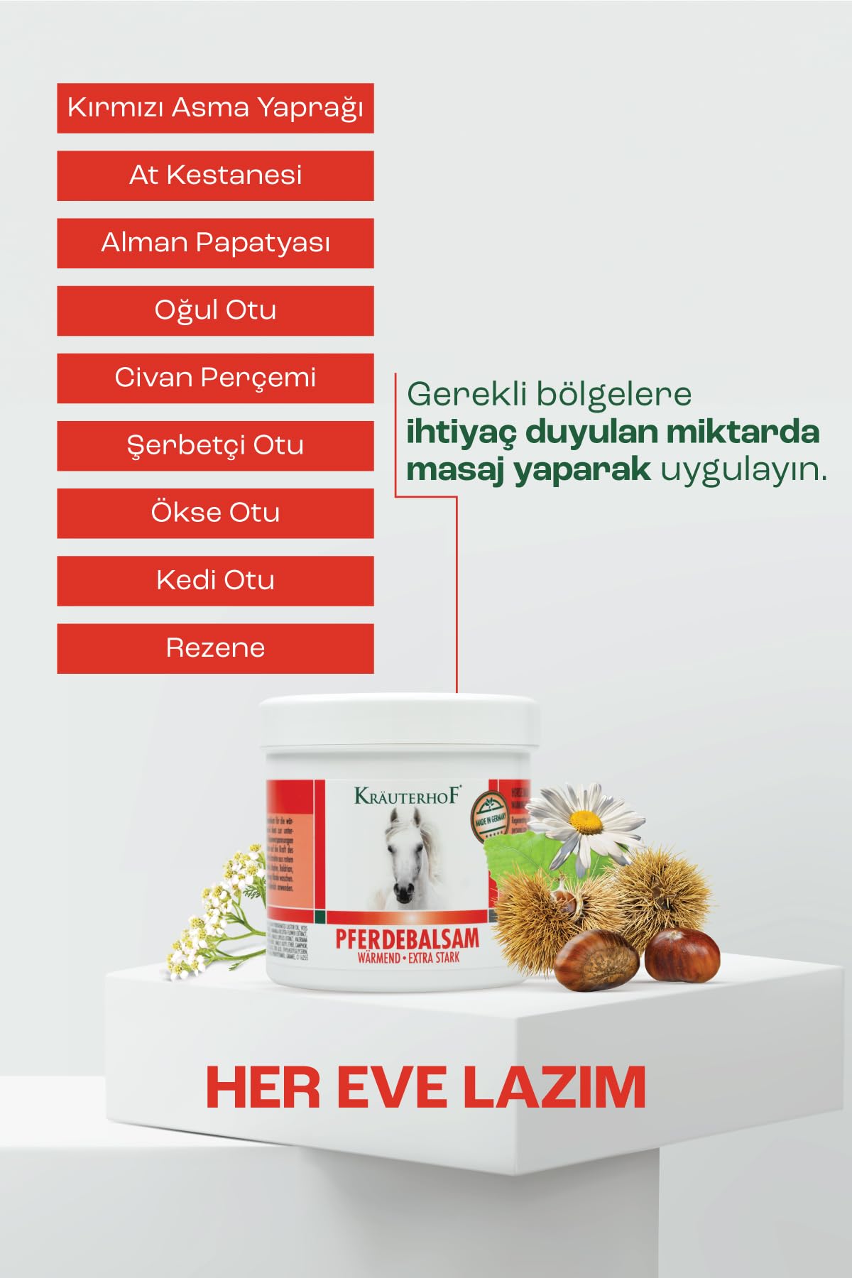 Winter-Warming Gel (Strong Effect) With Hops, Yarrow, Mistletoe, Lemon Balm, Vines Leaves, Horse Chestnut - 250 ml by Krauterhof