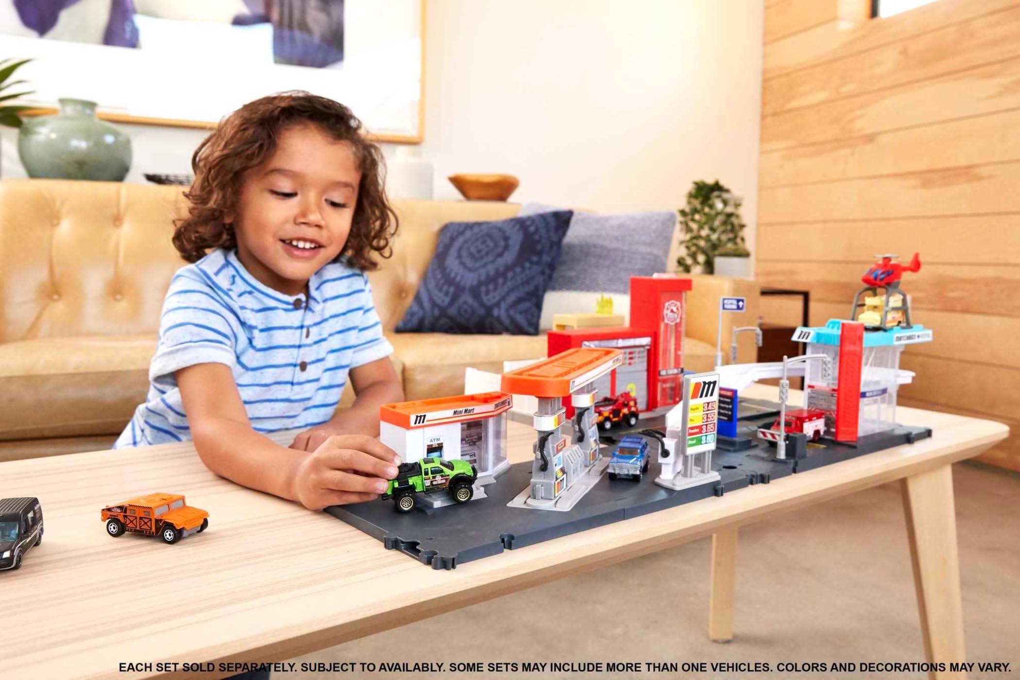 Matchbox Cars Playset, Action Drivers Helicopter Rescue & 1:64 Scale Toy Ambulance & Helicopter, Connects to Other Sets