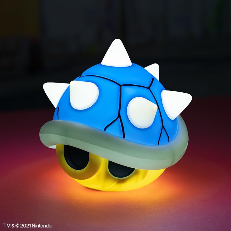 Paladone Super Mario Blue Shell Light with Sound | Gaming Home Décor | Officially Licensed Nintendo Merchandise, Multicolour, PP8775NN