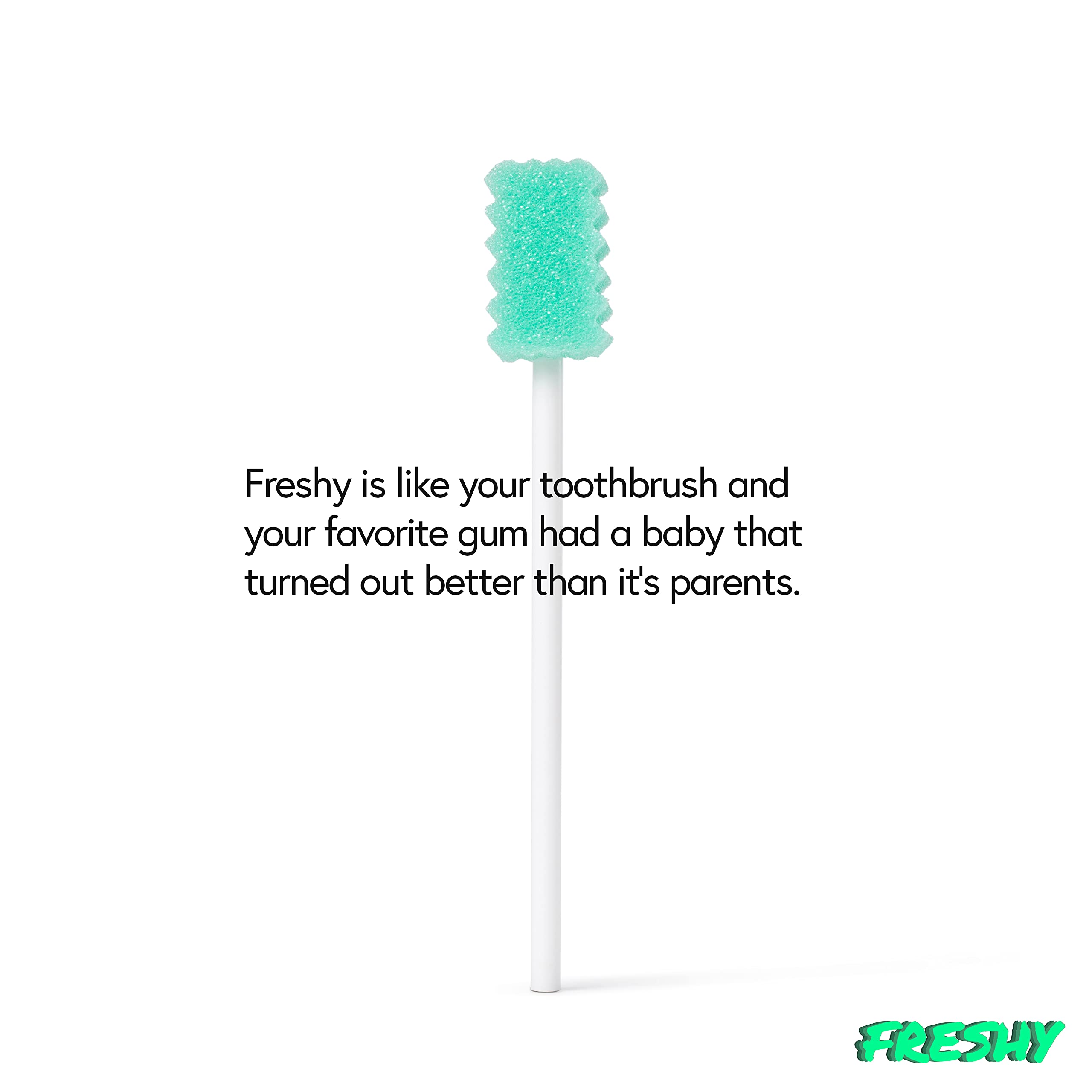 Freshy - Waterless Pre-Pasted Disposable Toothbrush | Better Than Gum, Easier Than a Toothbrush - After Coffee | After Lunch | On The Go Clean Mouth Solution - 20 Count