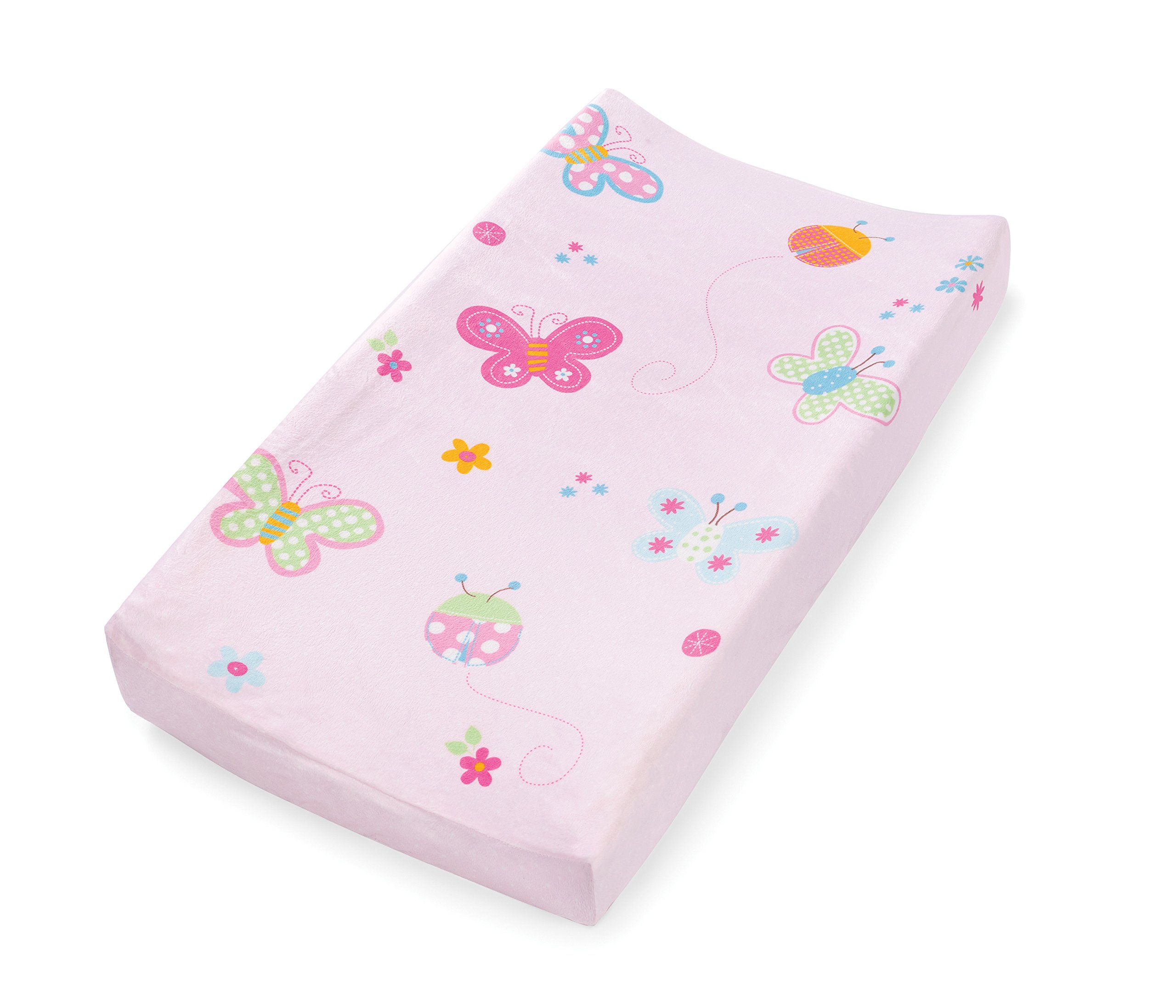 Summer Ultra Plush Character Changing Pad Cover, Butterflies & Ladybugs