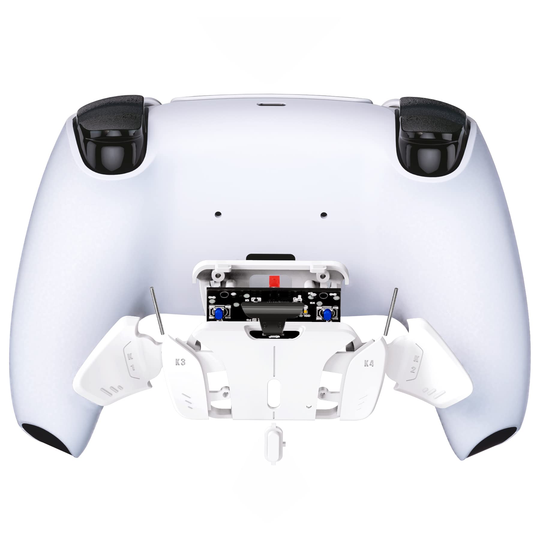 Turn Rise to RISE4 Kit – Redesigned White K1 K2 K3 K4 Back Buttons Housing & Remap PCB Board for PS5 Controller eXtremeRate Rise & RISE4 Remap kit - Controller & Other Rise Accessories NOT Included