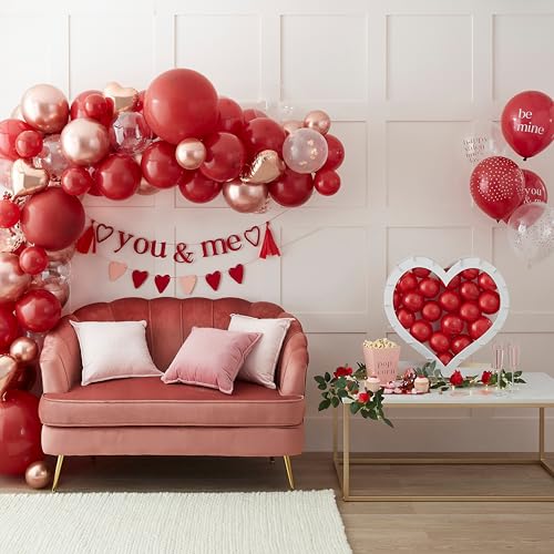 Ginger Ray 'You & Me' Valentine's Day Heart Shaped Balloon Mosaic Stand