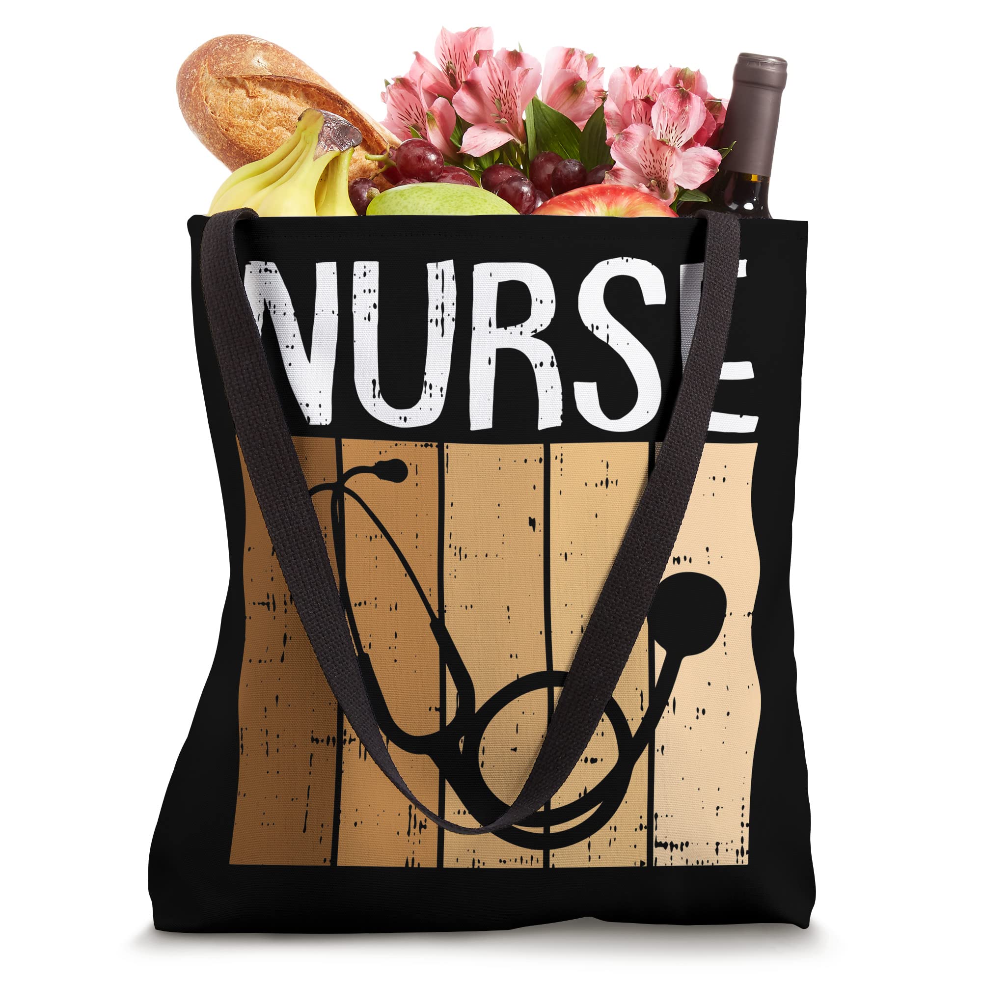 Nurse Stethoscope Black History Month BLM Melanin RN Nursing Tote Bag