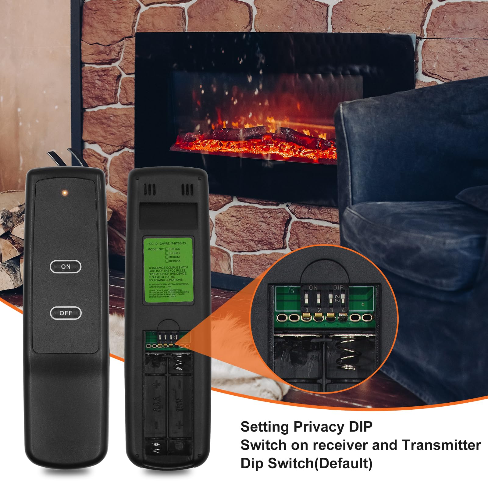 WOFUNPART Gas Fireplace Remote Control Kit, for Millivolt Valve Appliance, for skytech, Ambient, Majestic Fireplace and More, 5 Year Warranty