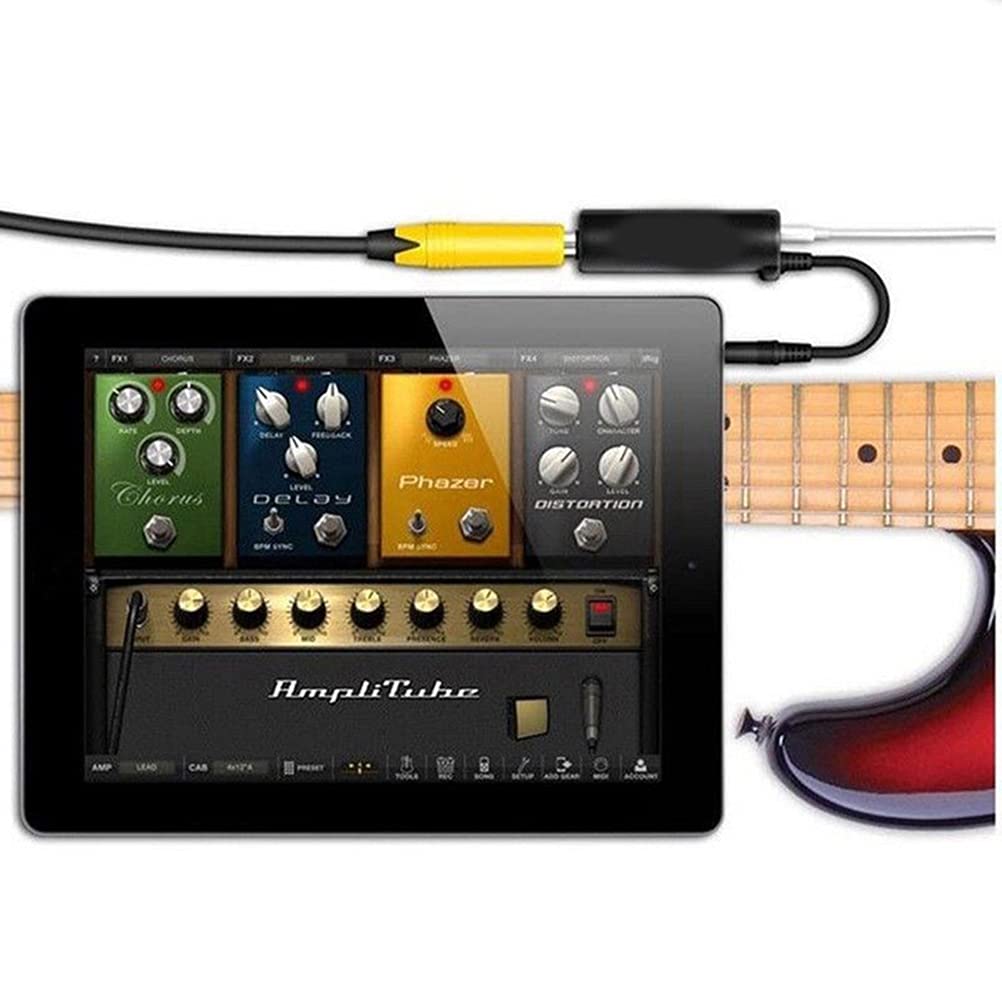 Qingsi 4 Pack Guitar Effects Interface Adapter Converter Link Devices Guitar Interface Converter Replacement Turns Your Phone into a Complete Guitar Studio