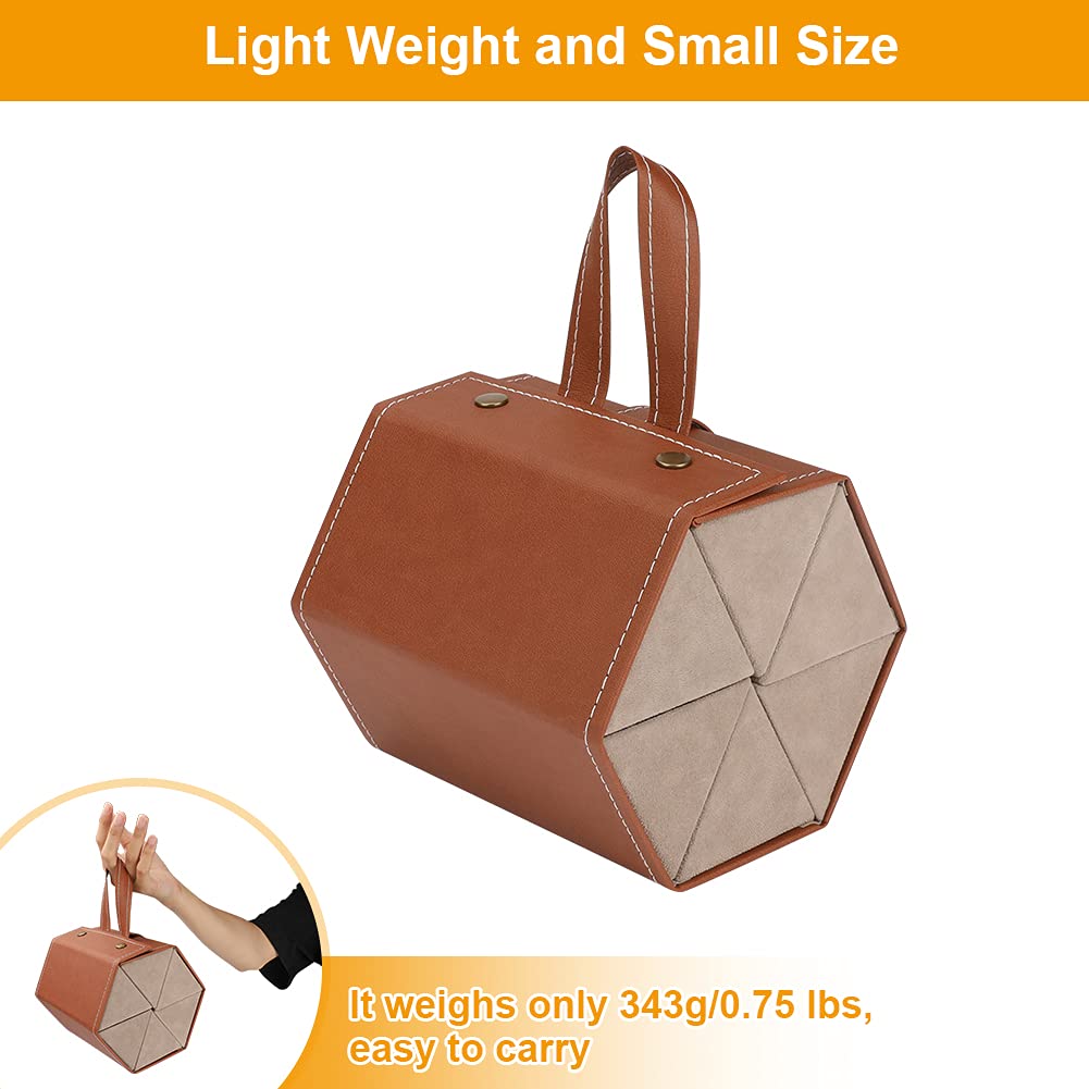 Sunglasses Travel Organizer, 6 Slots Multiple Glasses Case PU Sunglass Holder Foldable Eyeglasses Storage Box Collector