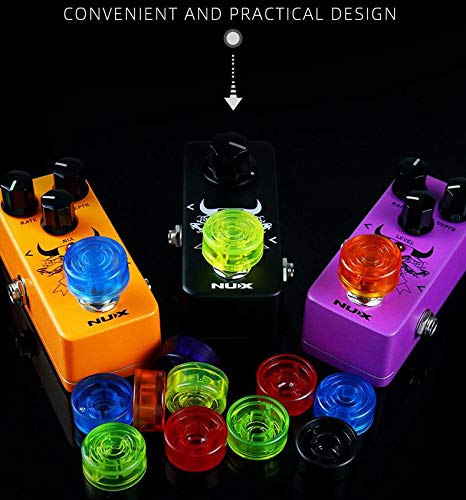 Dopro Guitar Effect Pedal Footswitch Toppers Effect Foot Nail Caps Pedal Protection Cap with Multi Colors 8-Pack