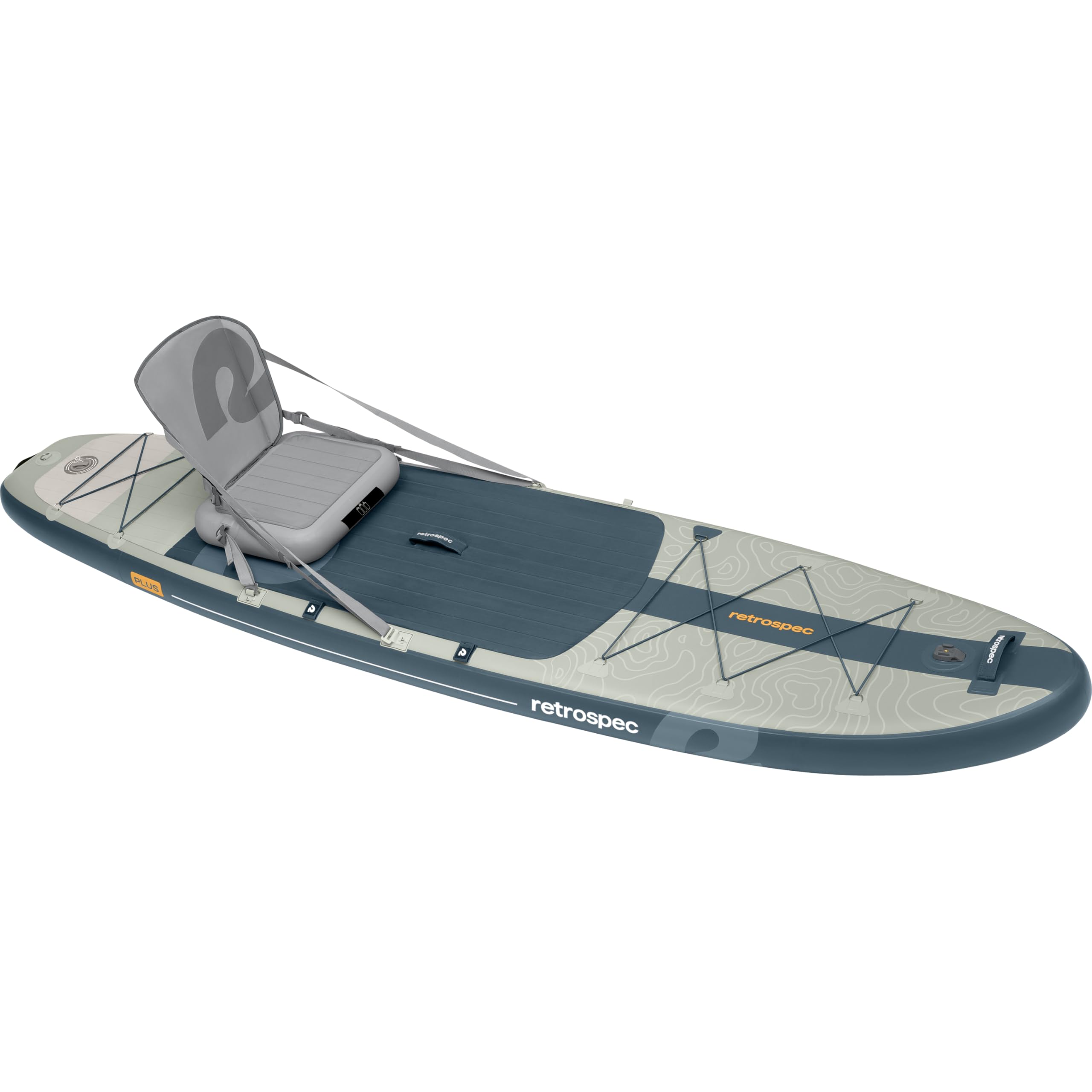 Retrospec Weekender Plus 10' Inflatable Stand Up Paddleboard Double Layer PVC iSUP Bundle w/Carrying case, 3 Piece Adjustable Aluminum Paddle, 3 Removable fins, Pump, and Cell Phone case