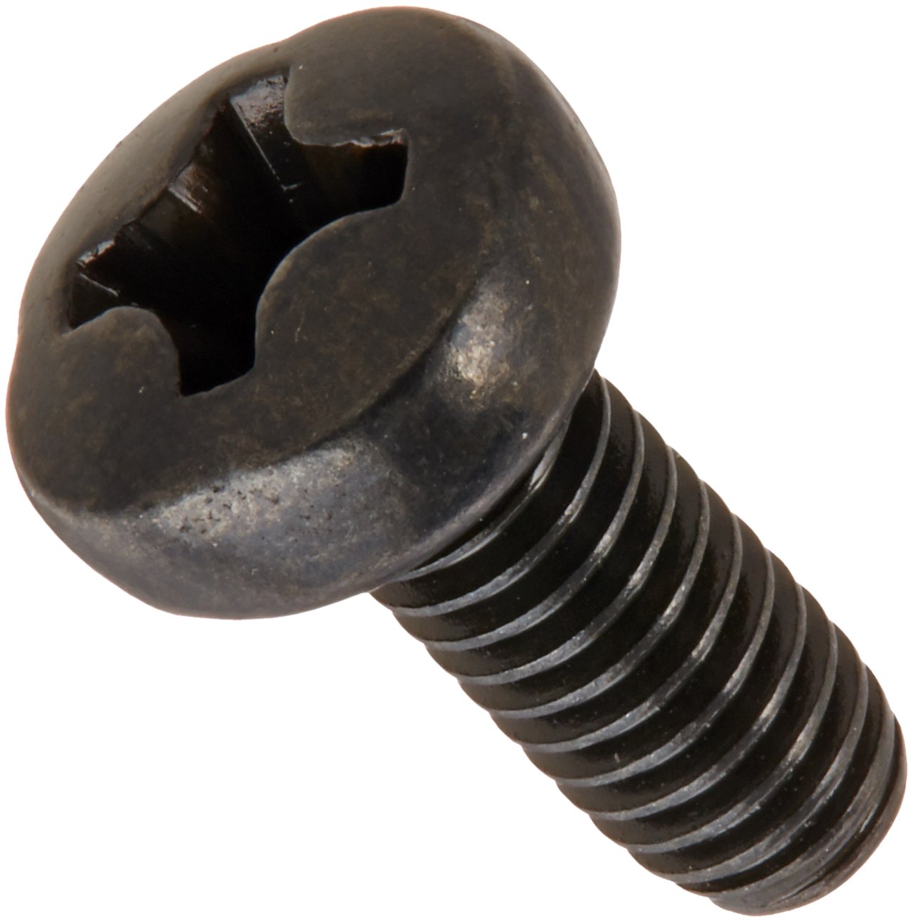 Small Parts M3.58D7985AB Steel Pan Head Machine Screw, Black Oxide Finish, Meets DIN 7985, #1 Phillips Drive, M3.5-0.6 Thread Size, 8 mm Length, Fully Threaded, Import (Pack of 100)