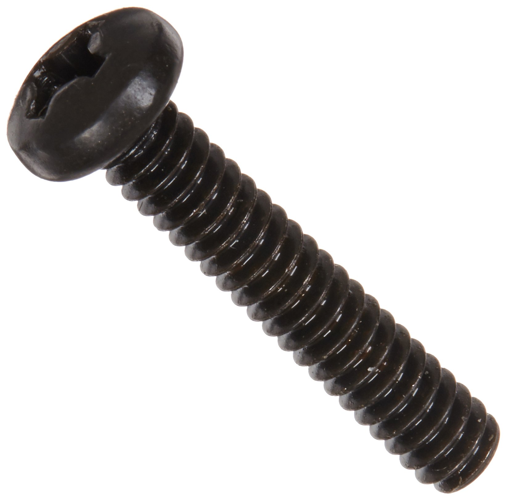 Small Parts Steel Pan Head Machine Screw, Black Oxide Finish, Meets ASME B18.6.3, #2 Phillips Drive, #6-32 Thread Size, 3/4" Length, Fully Threaded, Import (Pack of 100)