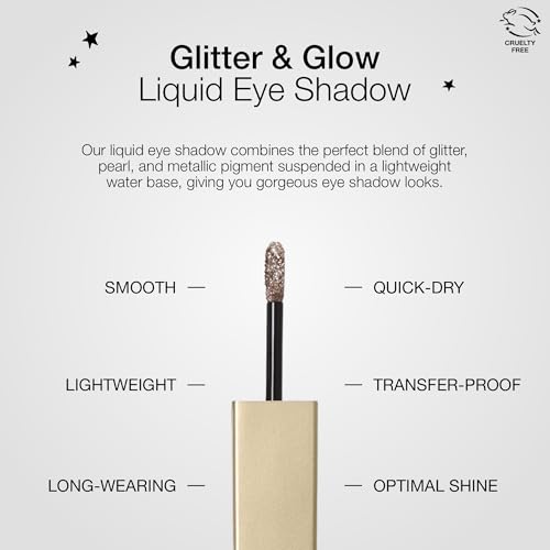 Stila Magnificent Metals Glitter and Glow Liquid Eye Shadow | Long Lasting Sparkle, Quick-Drying Eye Makeup | Lightweight Water Base | Bronzed Bell