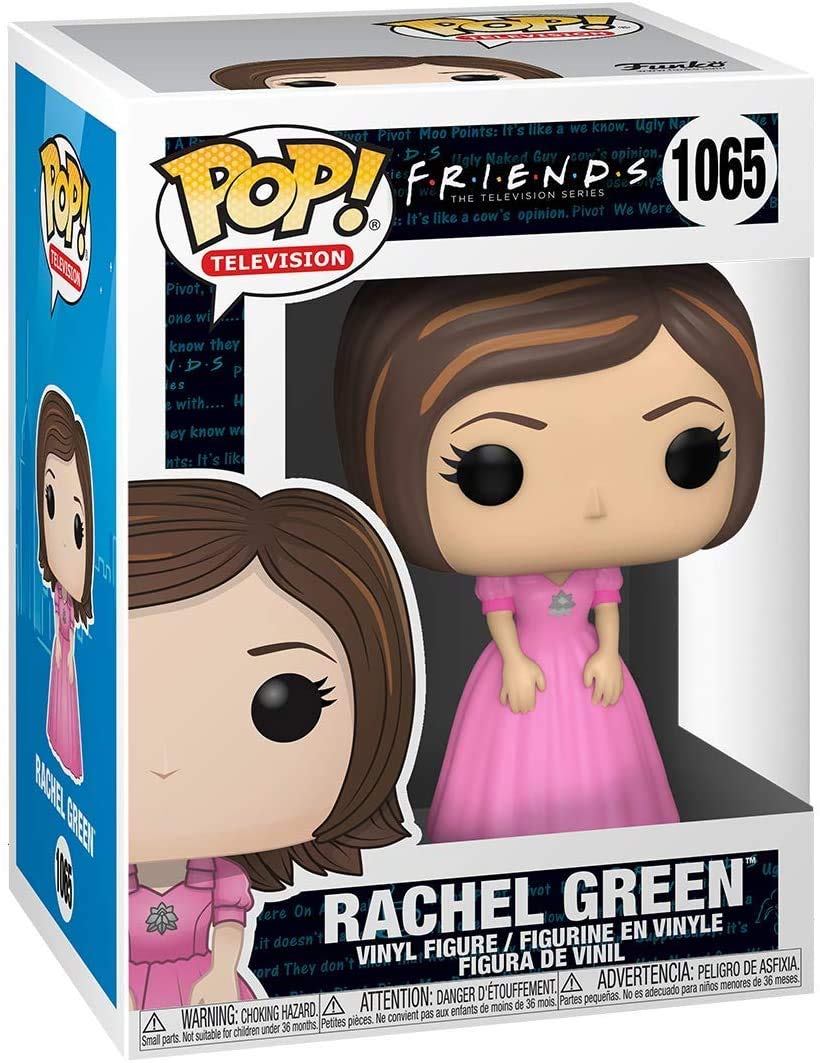 POP TV: Friends - Rachel Green in Pink Dress Funko Vinyl Figure (Bundled with Compatible Box Protector Case), Multicolored, 3.75 inches