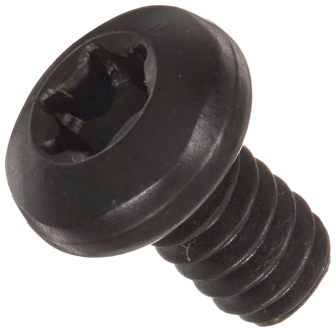 Small Parts Steel Pan Head Machine Screw, Black Oxide Finish, Meets ASME B18.6.3, T15 Star Drive, #6-32 Thread Size, 1/4" Length, Fully Threaded, Imported (Pack of 100)